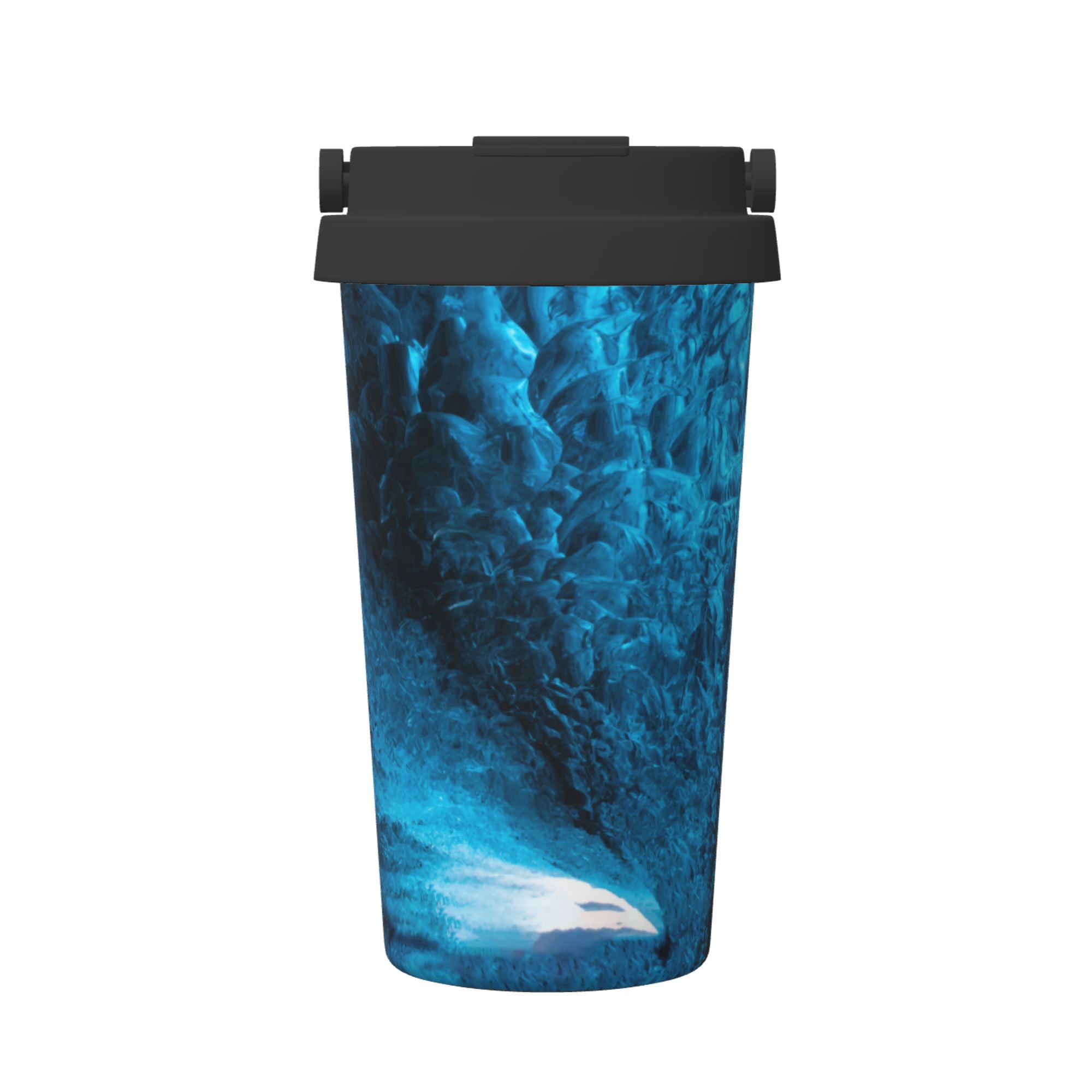 Insulated Coffee Mug With Lid Beautiful Blue Ice Cave Insulated Tumbler ...