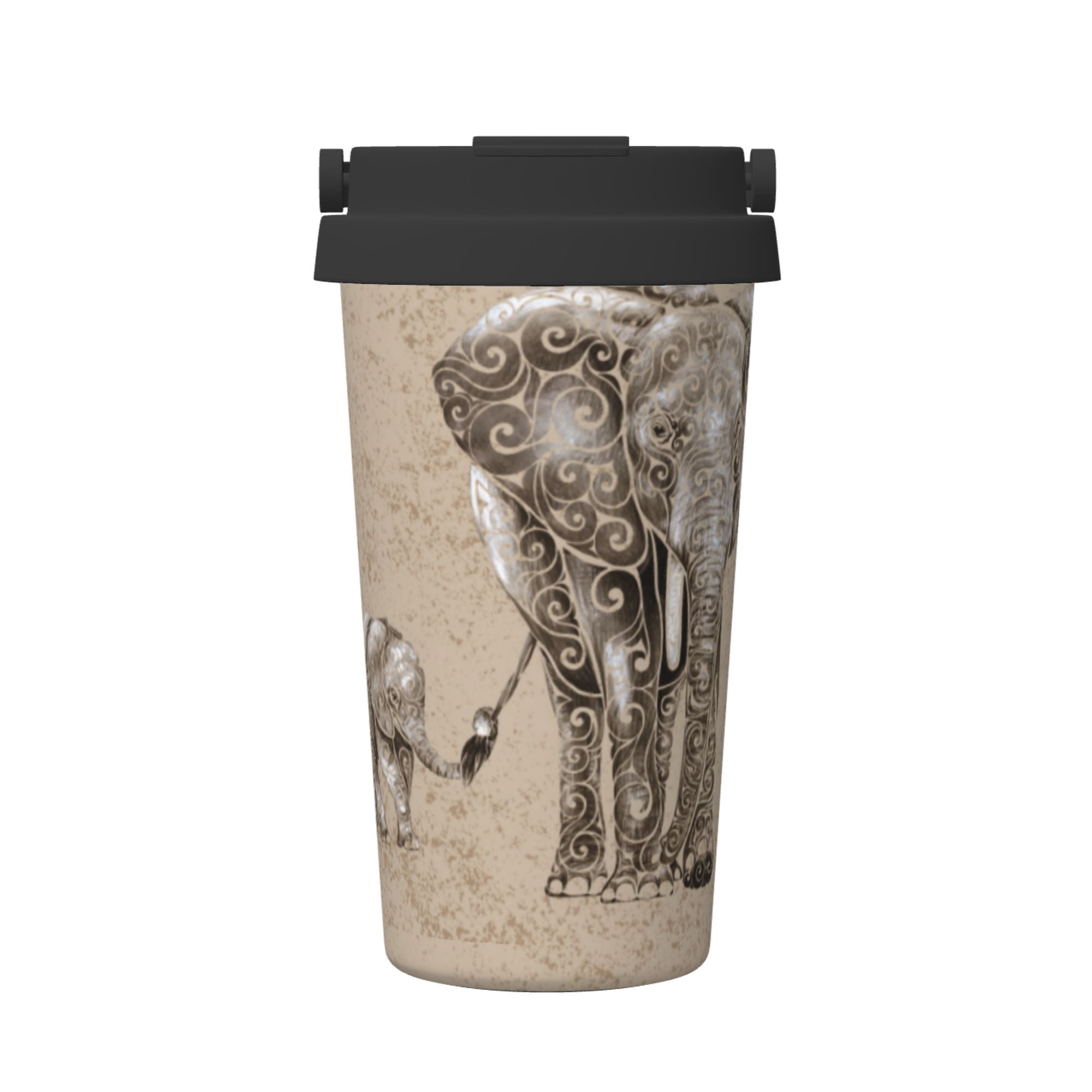Insulated Coffee Mug With Lid Elephant Insulated Tumbler Stainless ...