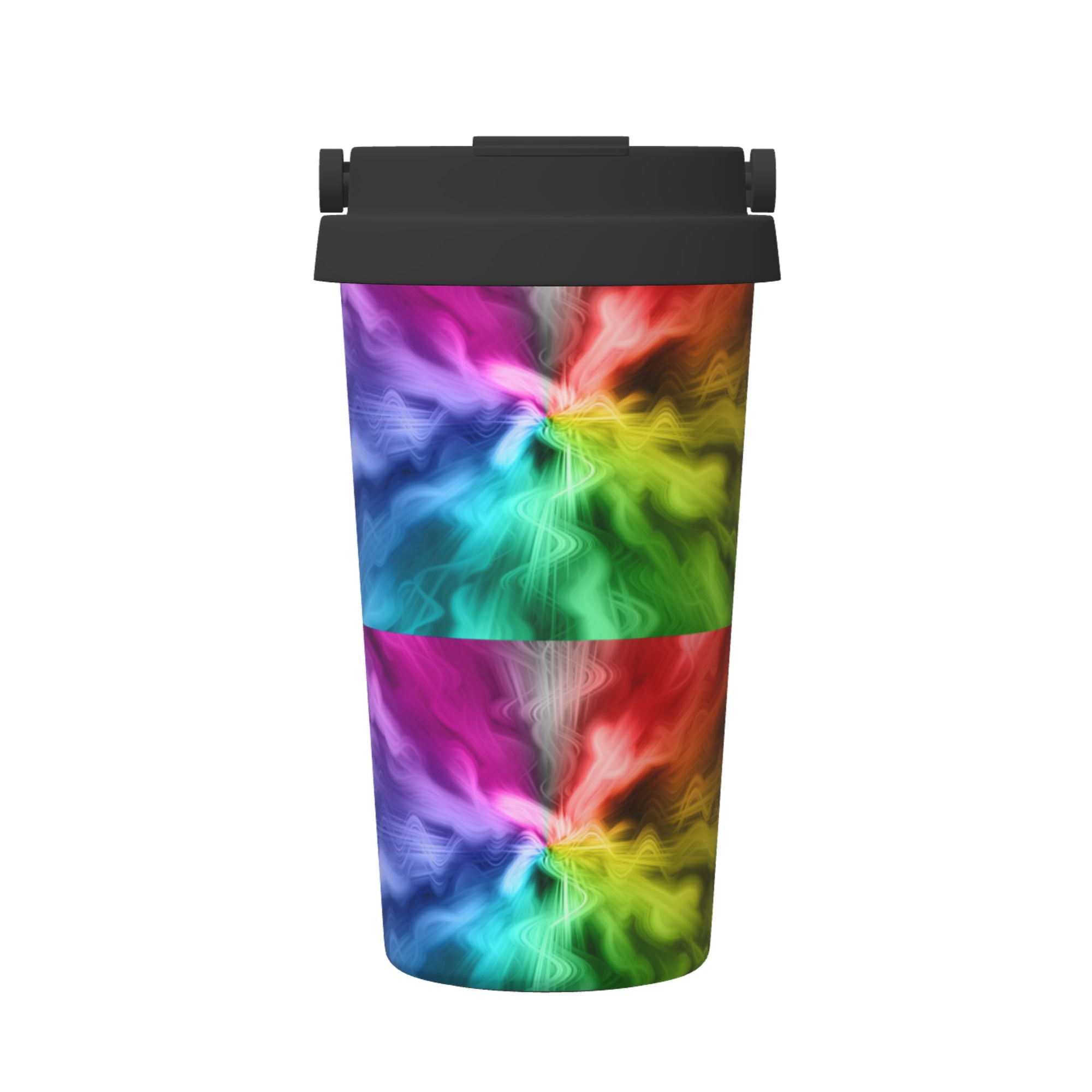 Insulated Coffee Mug With Lid Rainbow-Waves-x-Abstract-Wallpaper-Hd ...