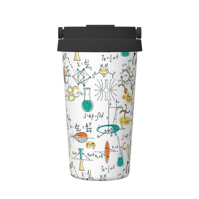 Insulated Coffee Mug With Lid Science Lab Objects Education Drawing ...