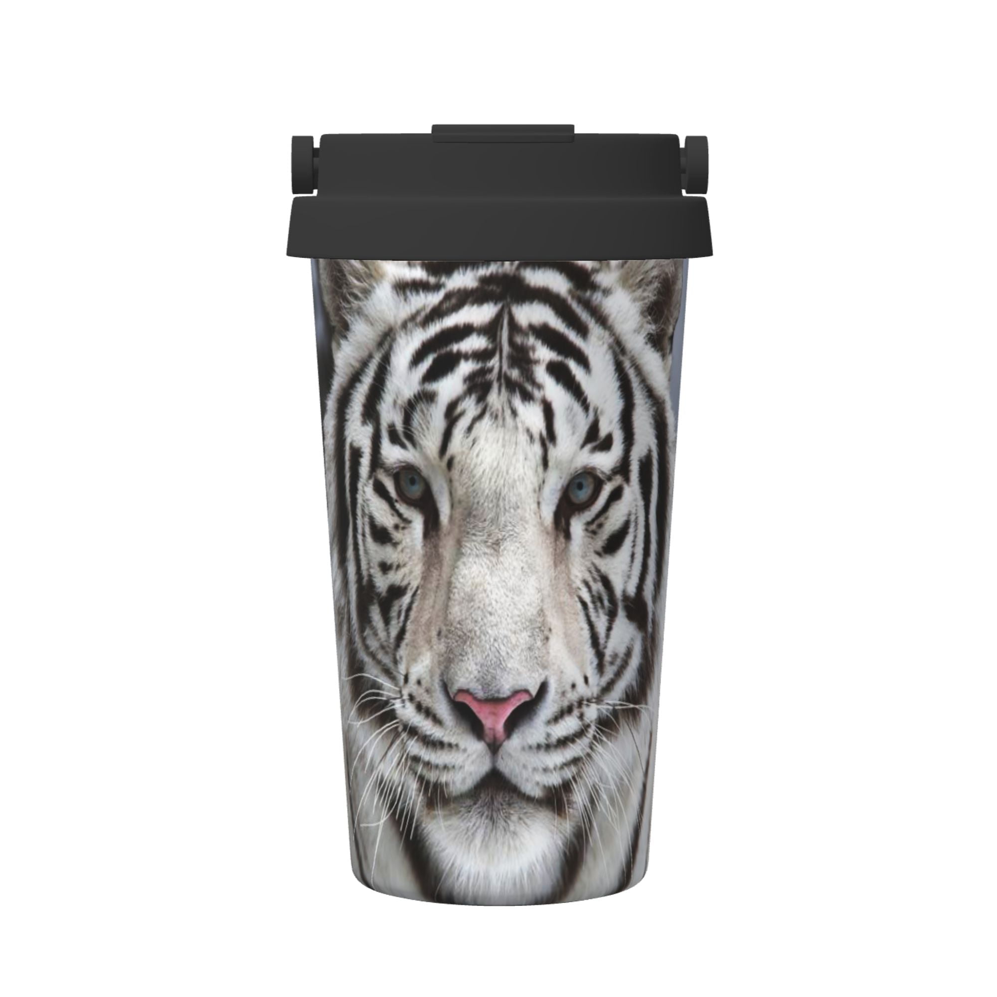 Insulated Coffee Mug With Lid White Tiger Insulated Tumbler Stainless ...