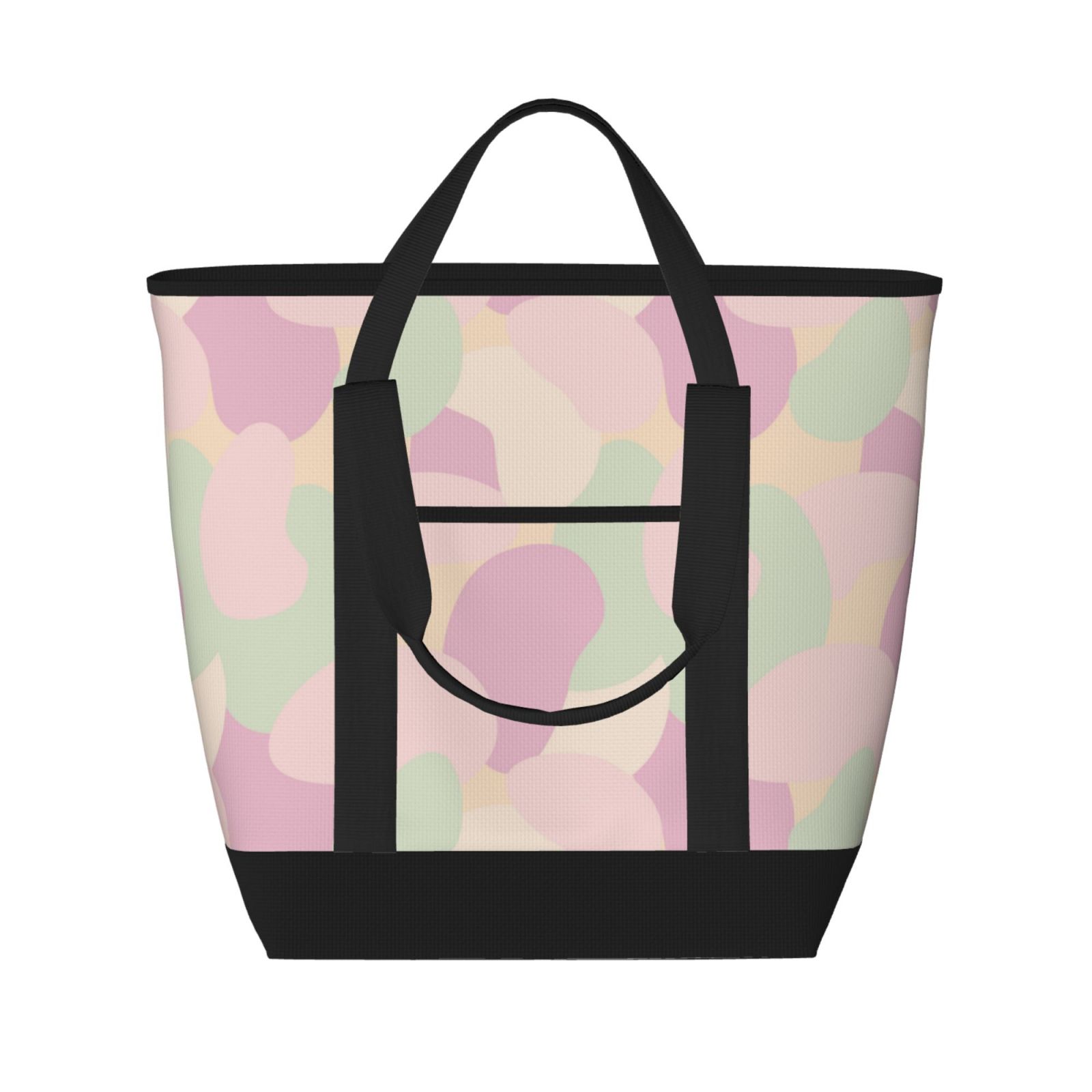 Insulated Cooler Bag - Abstract Purple Green Camouflage Large Freezer ...