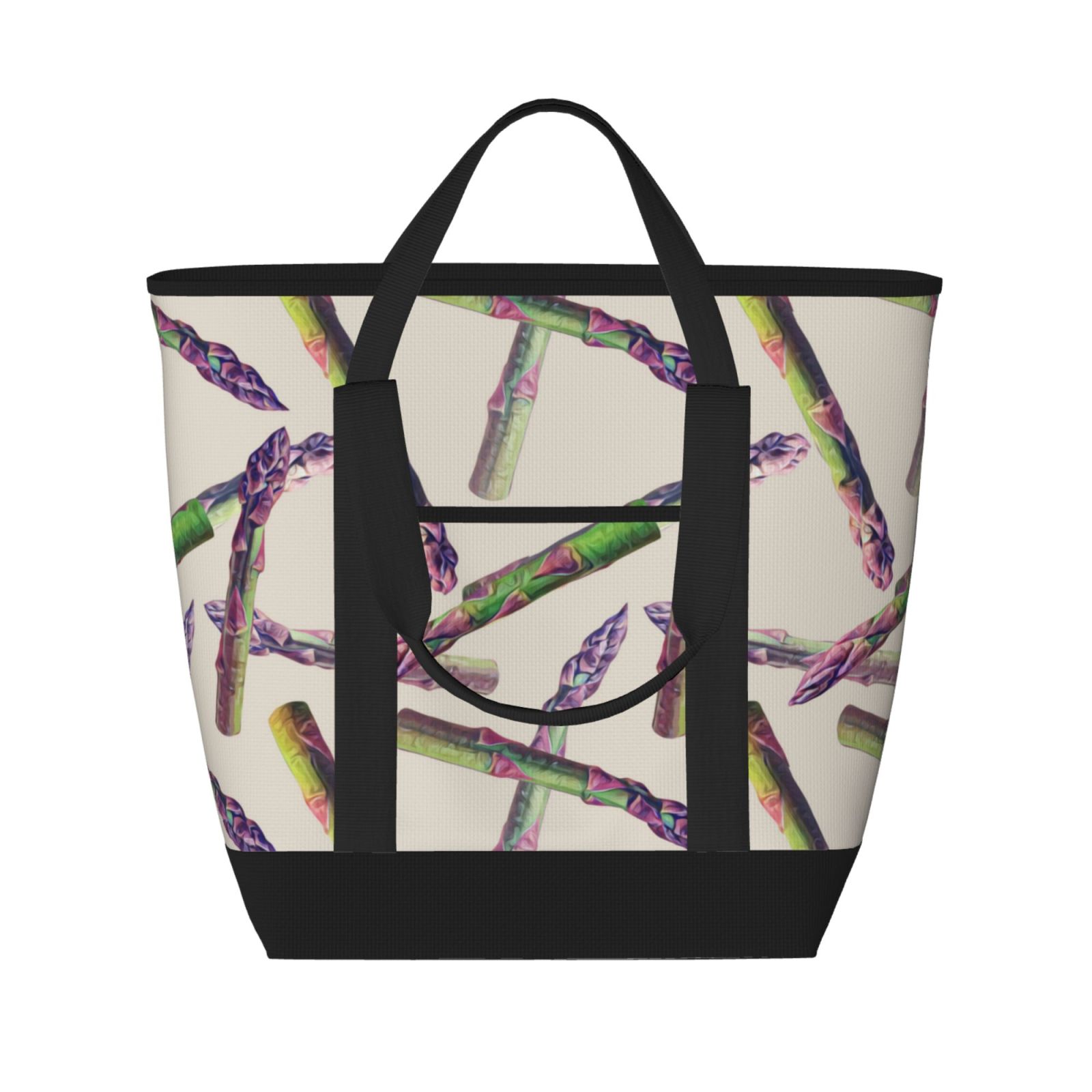 Insulated Cooler Bag, Asparagus colorful Print Large Freezer Cooler ...