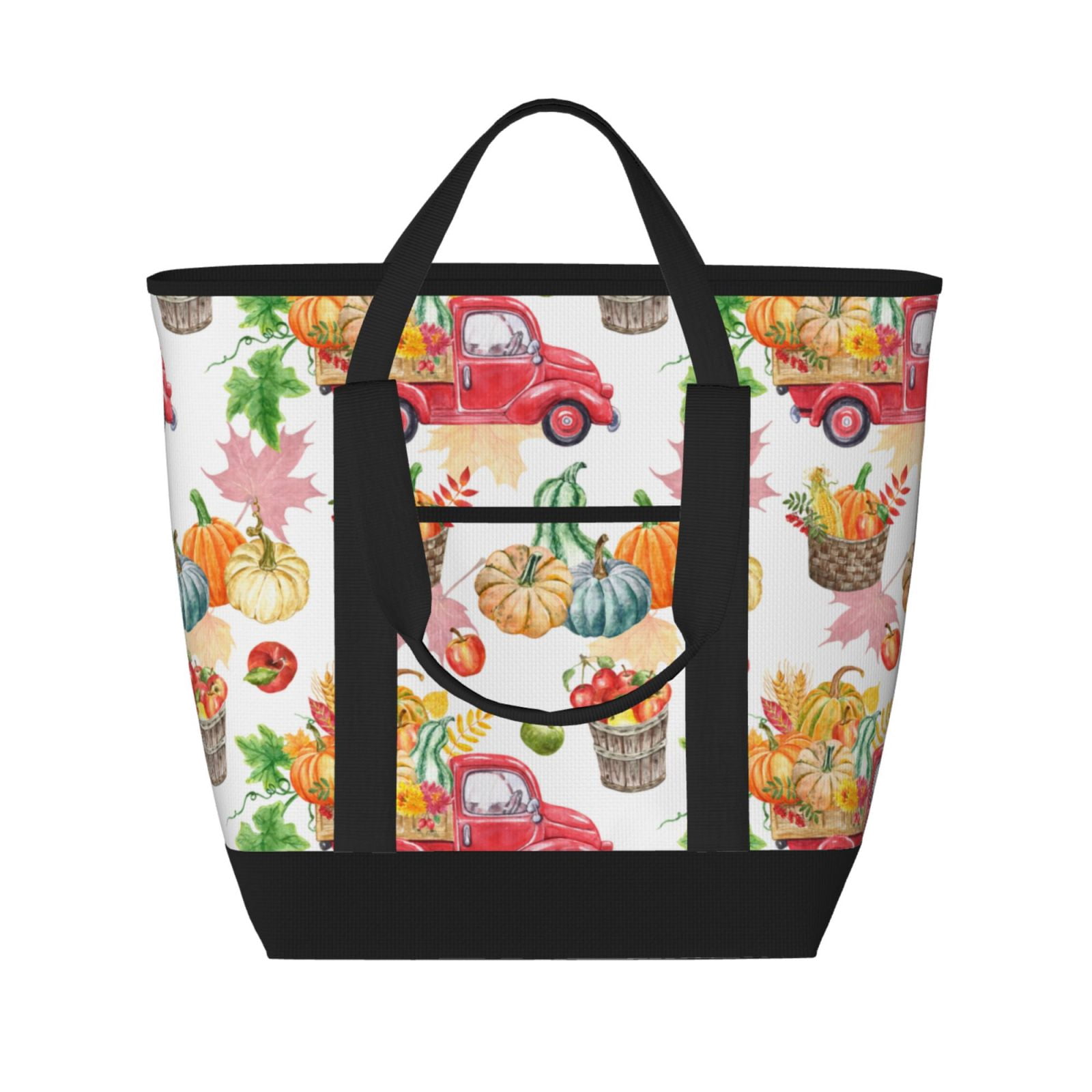 Insulated Cooler Bag - Autumn Harvest Truck Large Freezer Cooler Tote ...