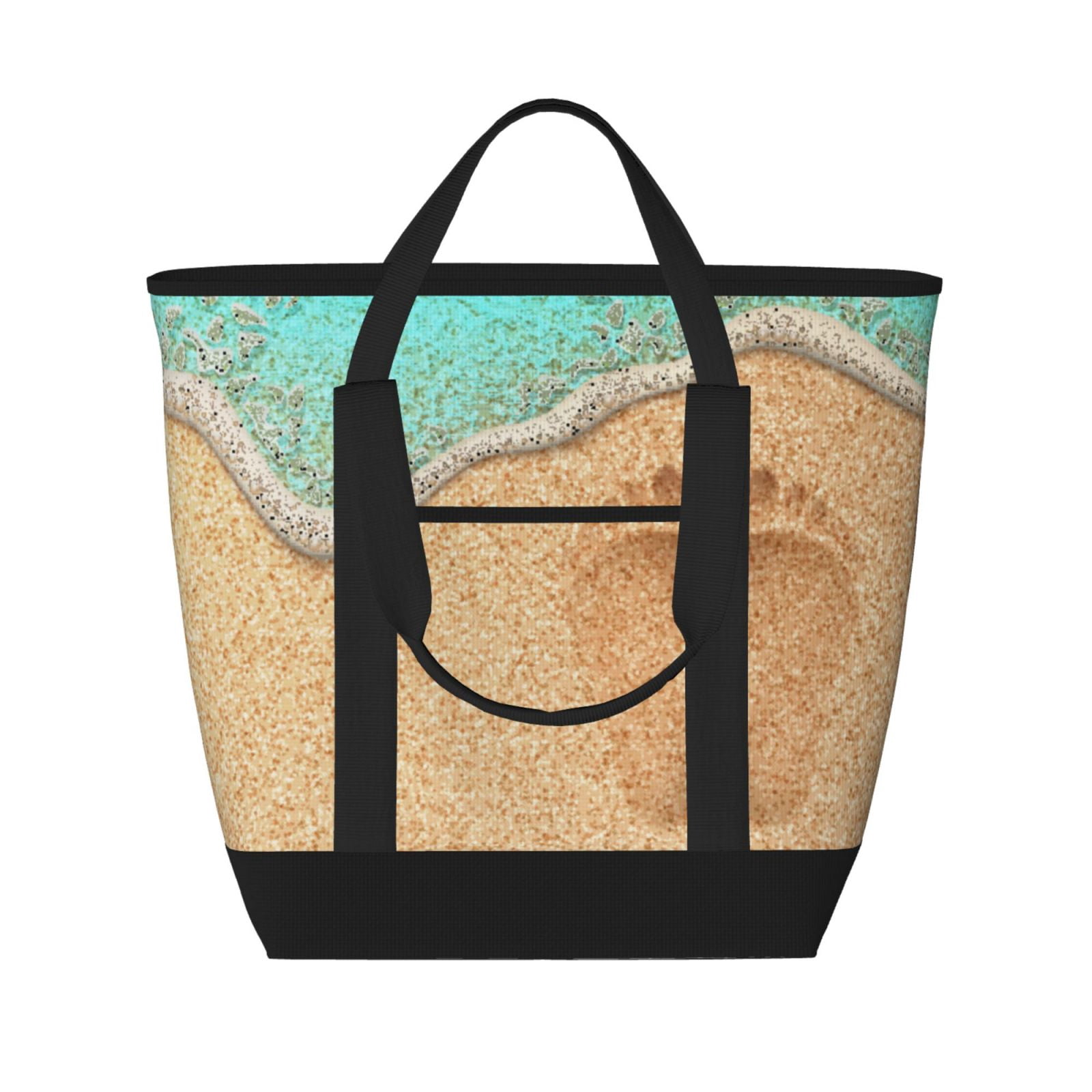 Insulated Cooler Bag Beach Footprint Large Cooler Tote Bags, Insulated ...