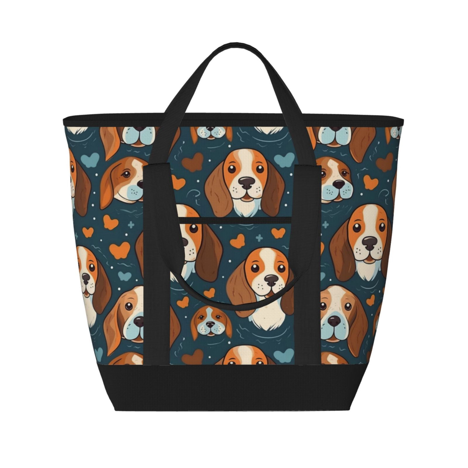 Insulated Cooler Bag, Beagle Dog heart Large Freezer Cooler Tote Bags ...
