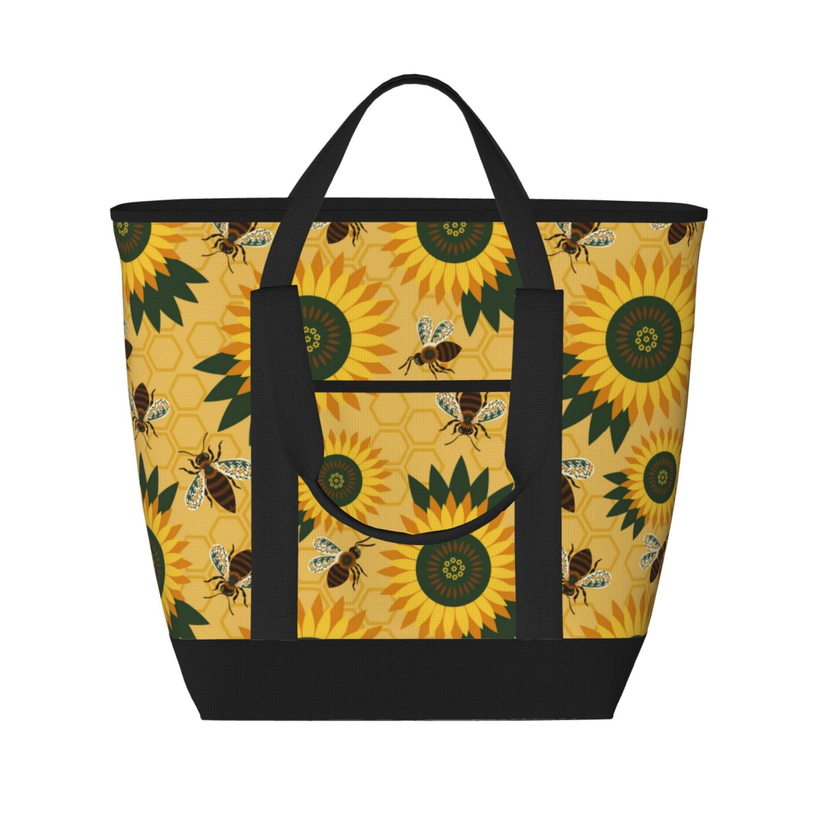 Insulated Cooler Bag - Bees and Sunflowers A Large Freezer Cooler Tote ...