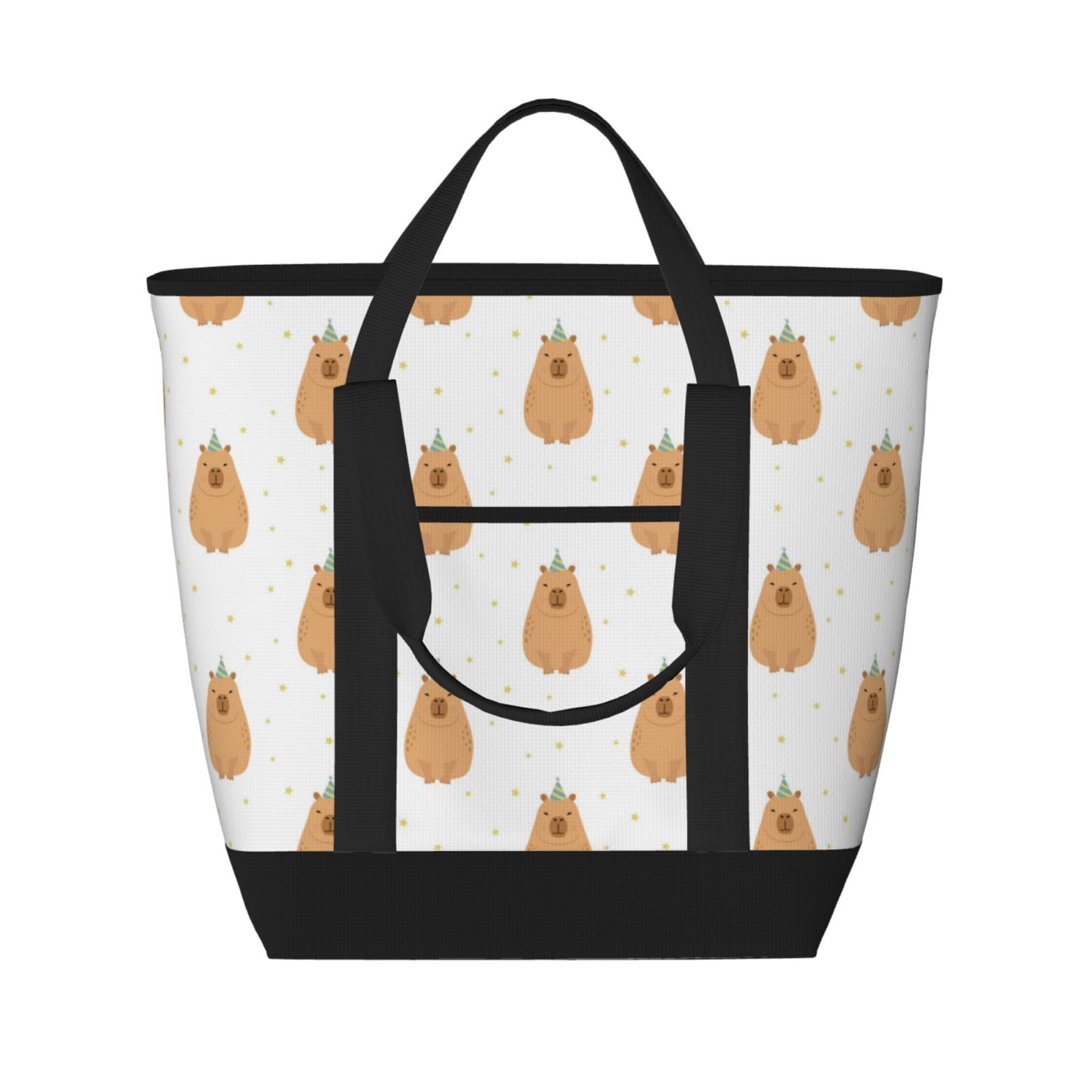 Insulated Cooler Bag - Birthday Capybaras Large Freezer Cooler Tote ...