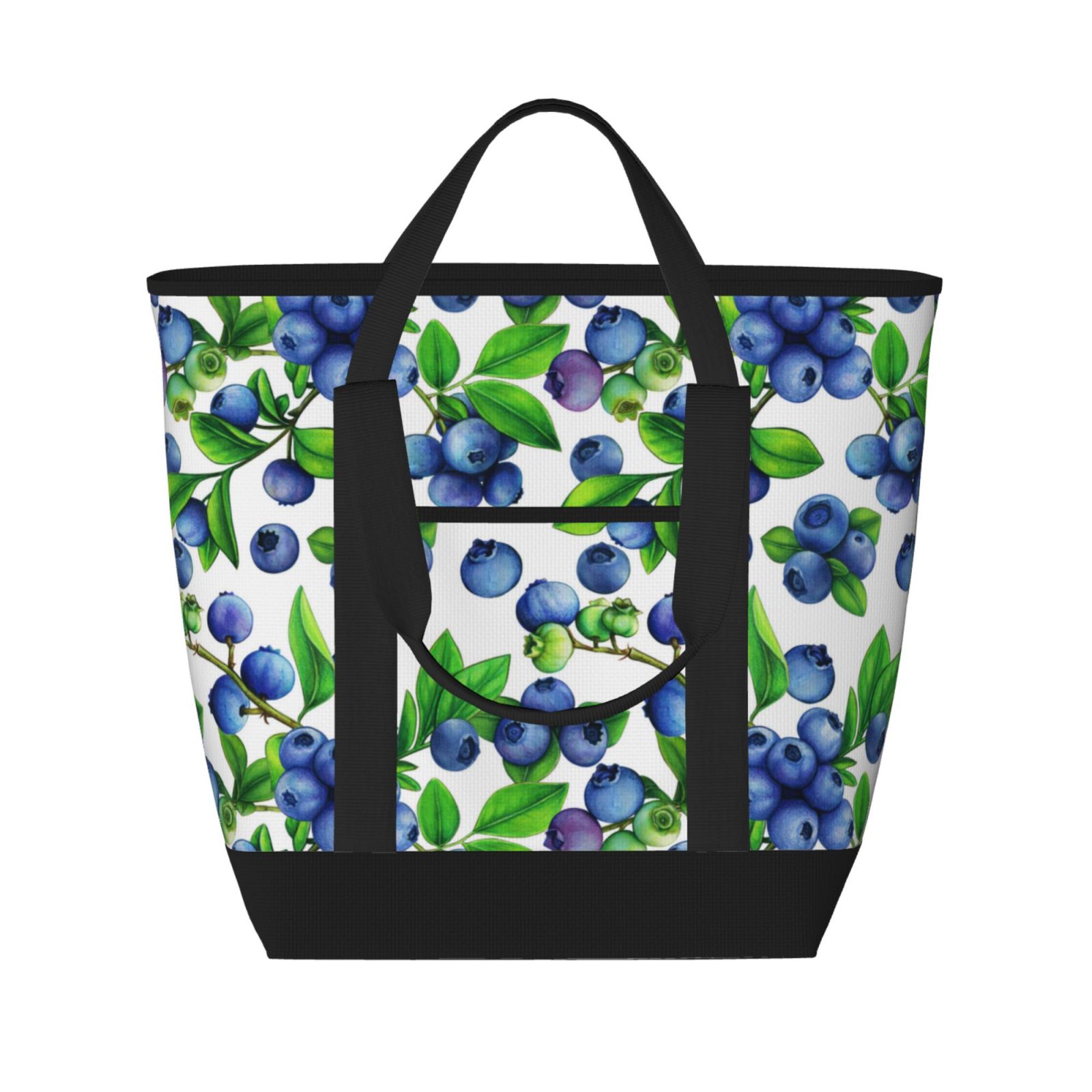 Insulated Cooler Bag - Blueberries design Large Freezer Cooler Tote ...