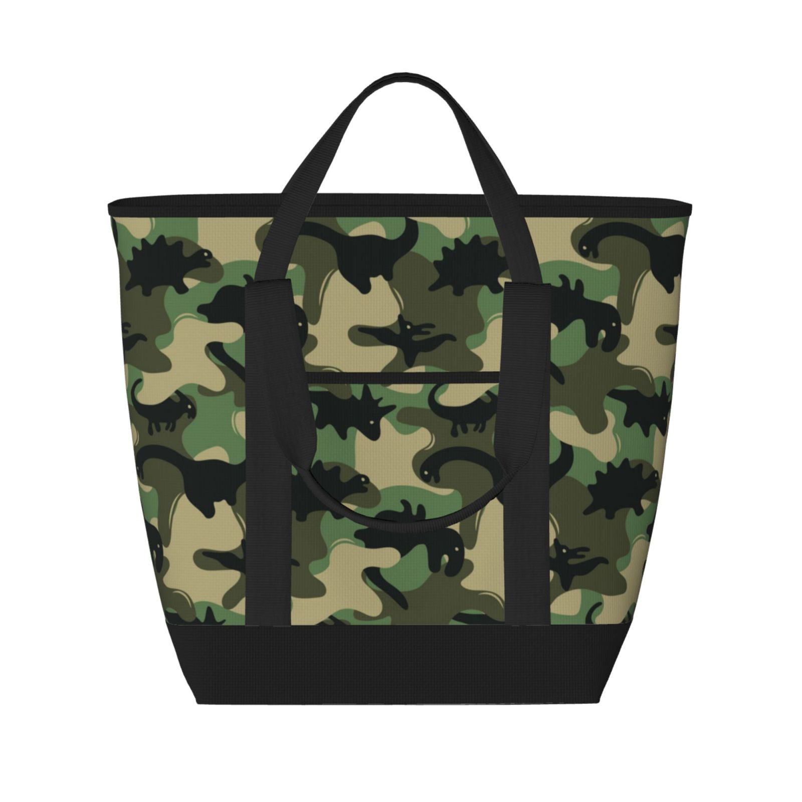Insulated Cooler Bag, Camouflage Dinosaur Large Freezer Cooler Tote ...