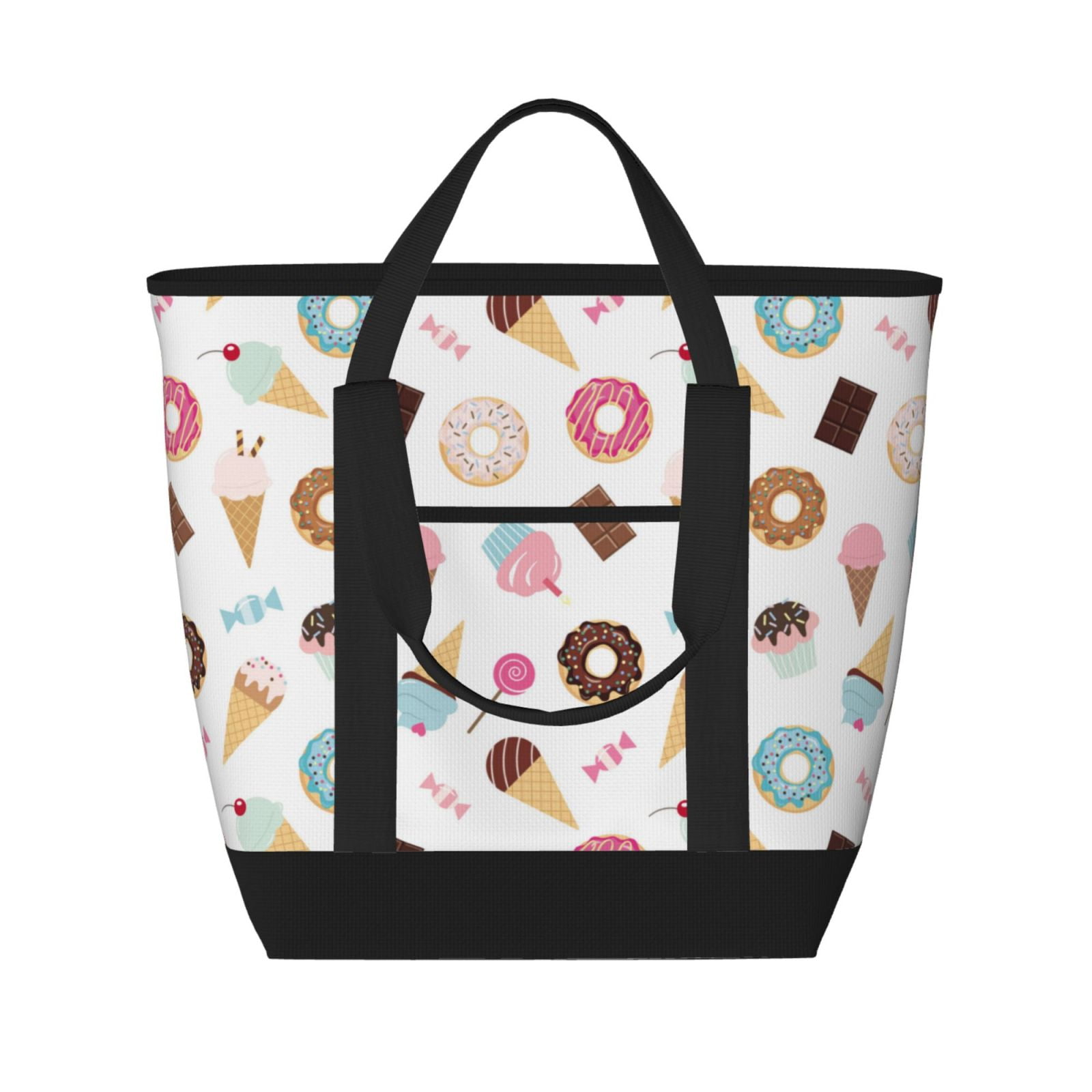 Insulated Cooler Bag, Cartoon Donut Ice Cream Candy Large Freezer ...