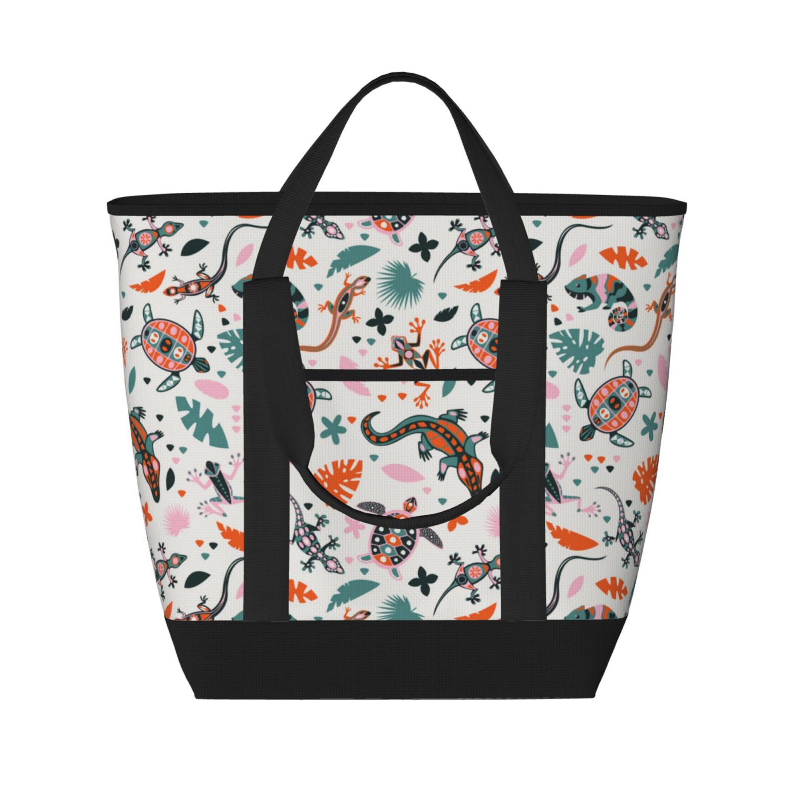 Insulated Cooler Bag - Chameleon Lizard Turtle Frog Large Freezer ...