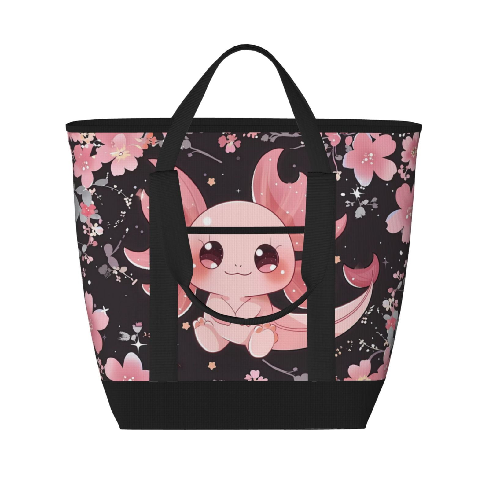 Insulated Cooler Bag - Chibi Axolotl Sakura Fantasy Large Freezer ...