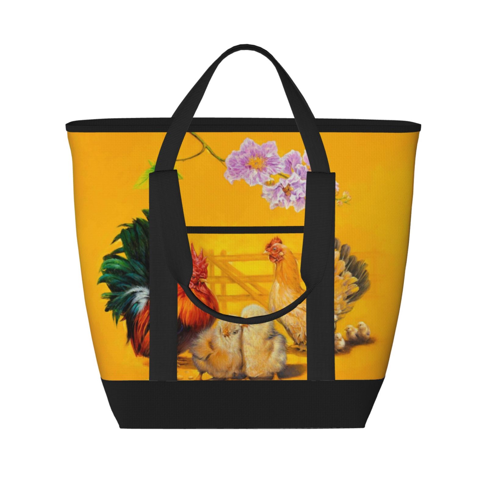 Insulated Cooler Bag - Chicken Family Rooster Large Freezer Cooler Tote ...