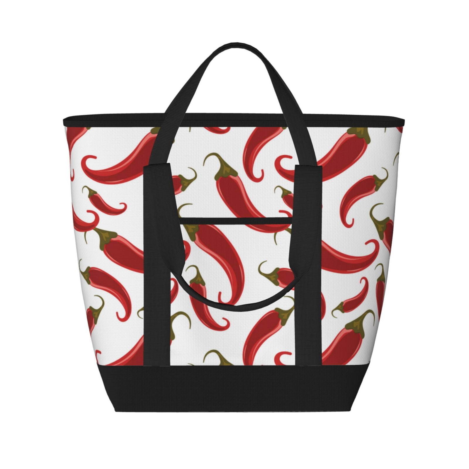 Insulated Cooler Bag - Chili Pepper red Large Freezer Cooler Tote Bags ...