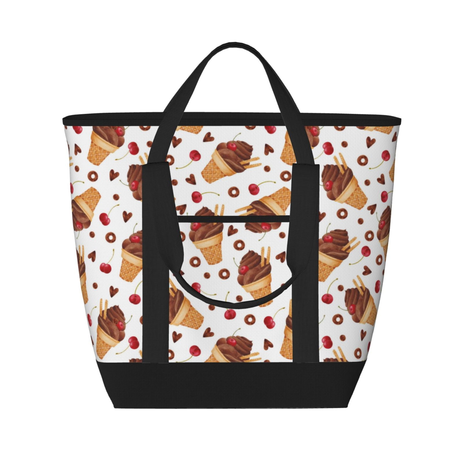 Insulated Cooler Bag - Chocolate Ice Cream Print Large Freezer Cooler ...