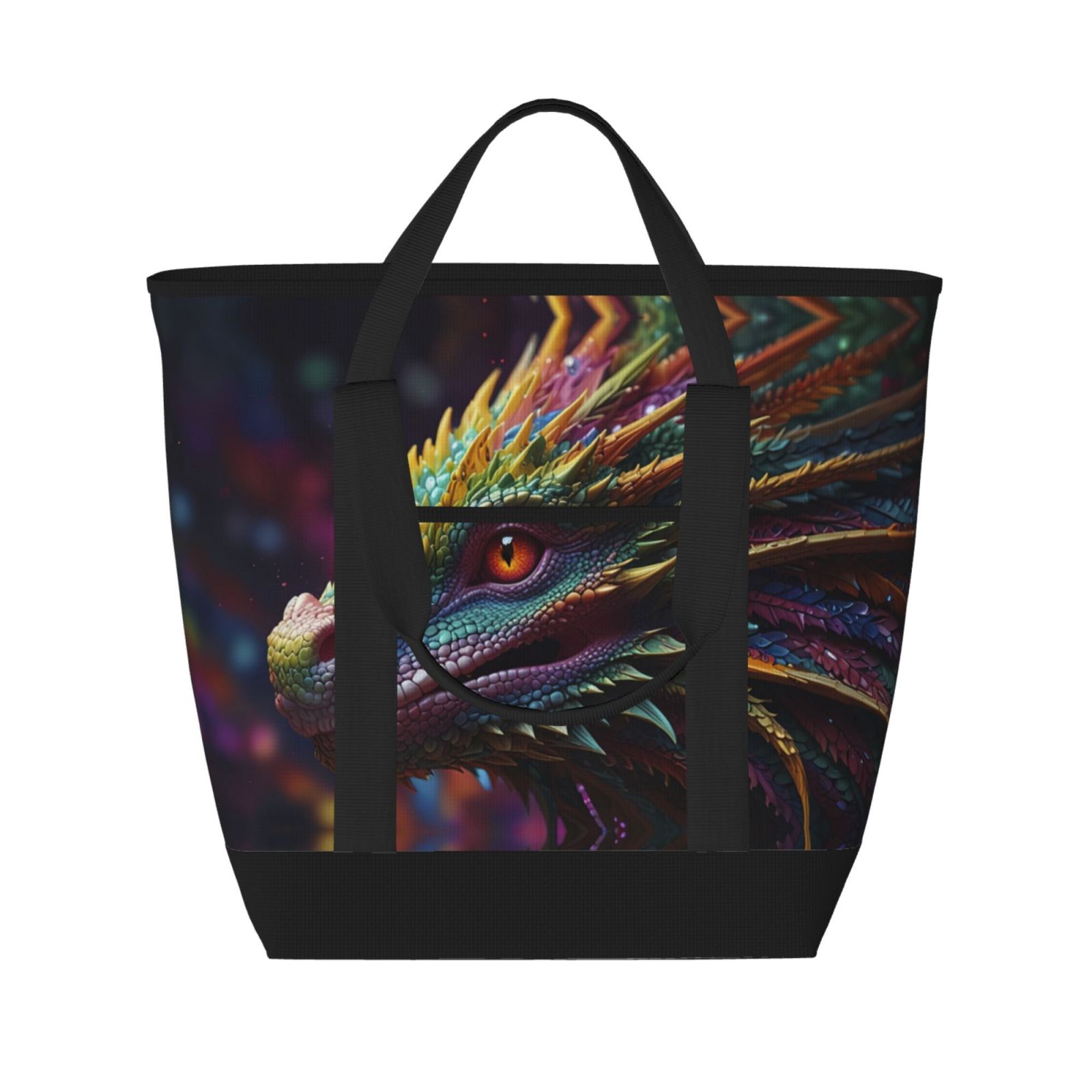 Insulated Cooler Bag - Colorful Dragon Head Profile Large Freezer ...