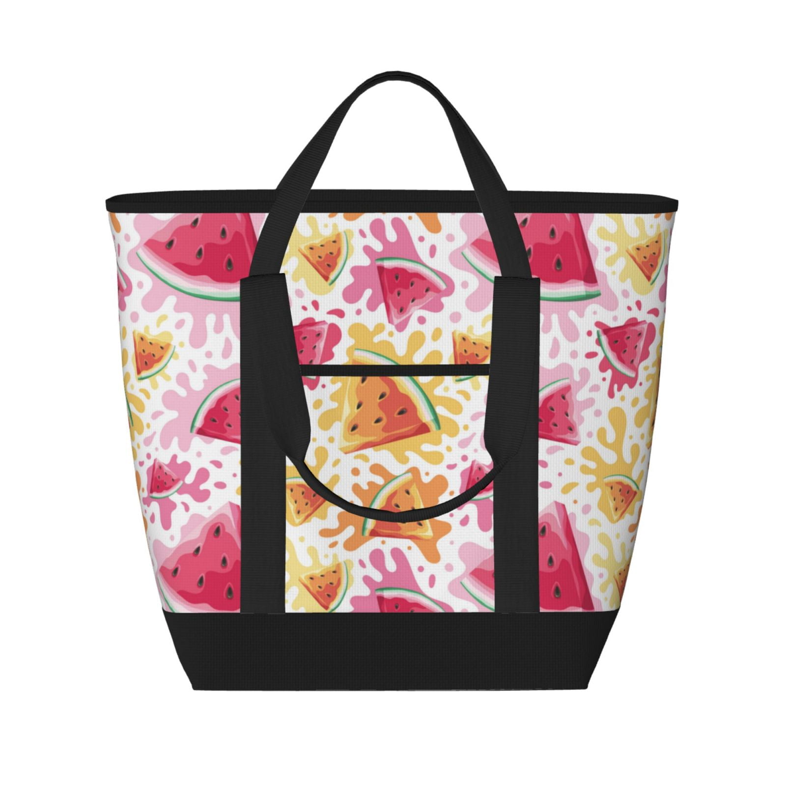 Insulated Cooler Bag - Colorful Watermelon Large Freezer Cooler Tote ...