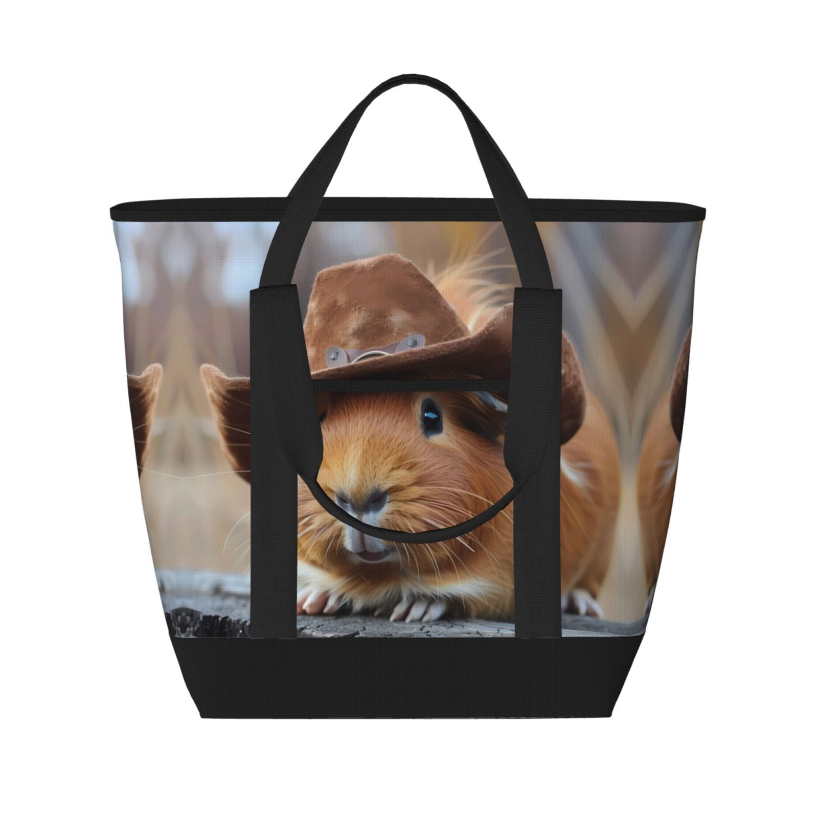 Insulated Cooler Bag - Cowboy Hat Guinea Pig Large Freezer Cooler Tote ...