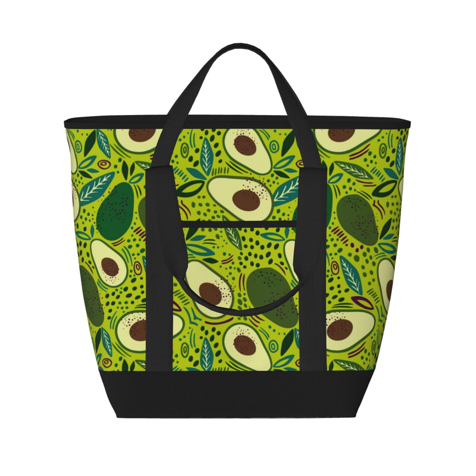 Insulated Cooler Bag - Cute Avocado Blue Leaves Large Freezer Cooler ...