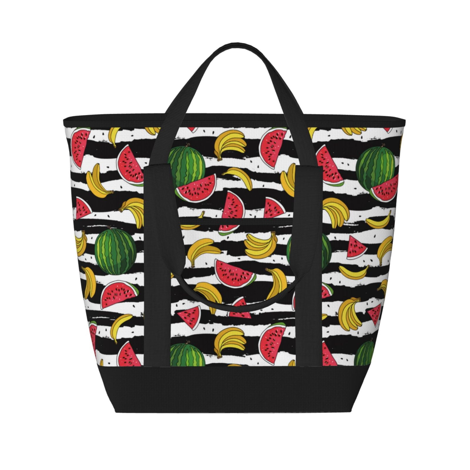 Insulated Cooler Bag - Cute Banana Watermelon Large Freezer Cooler Tote ...