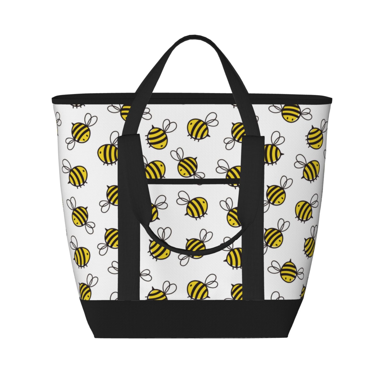 Insulated Cooler Bag - Cute little bee Large Freezer Cooler Tote Bags ...