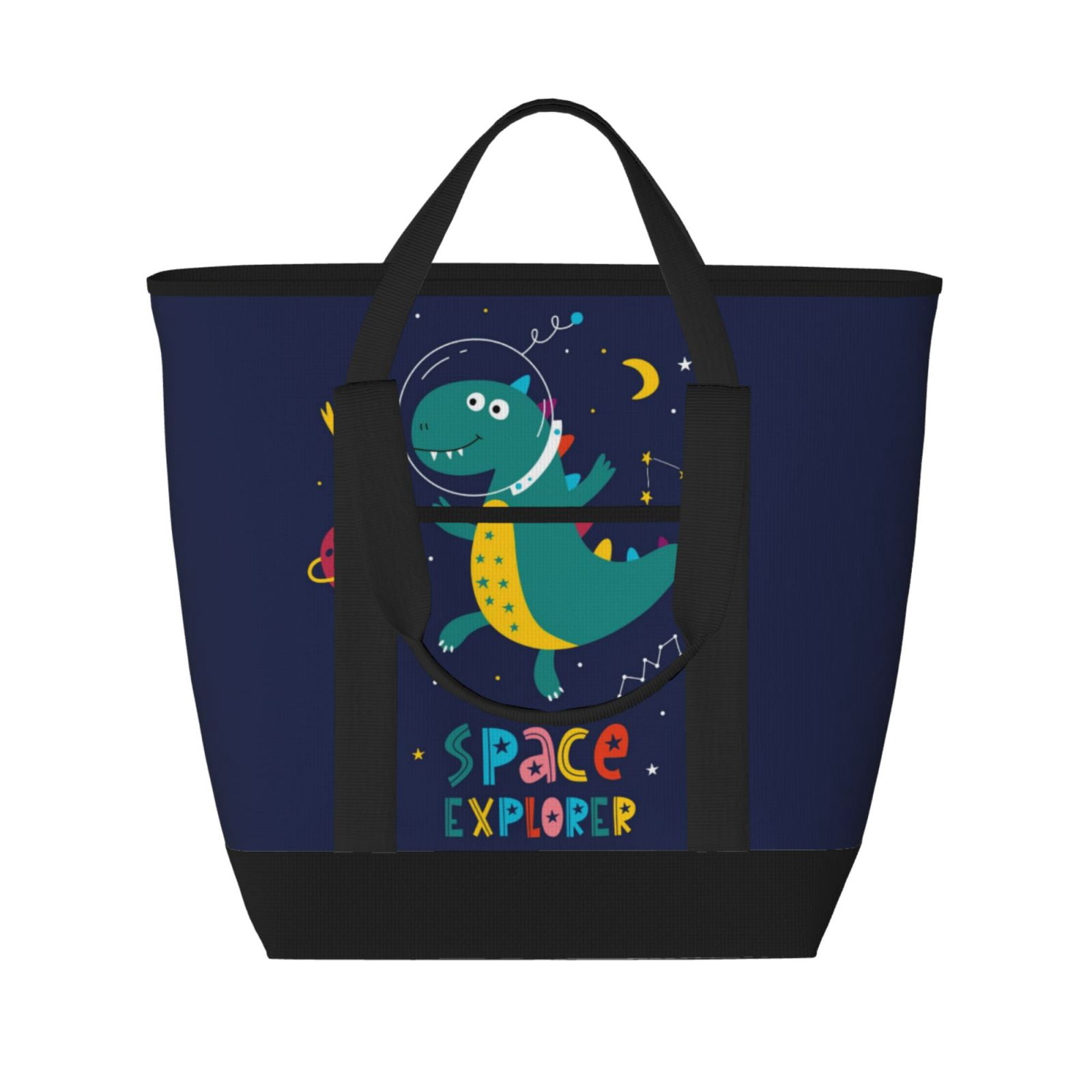 Insulated Cooler Bag Dinosau Space Explorer Large Cooler Tote Bags ...