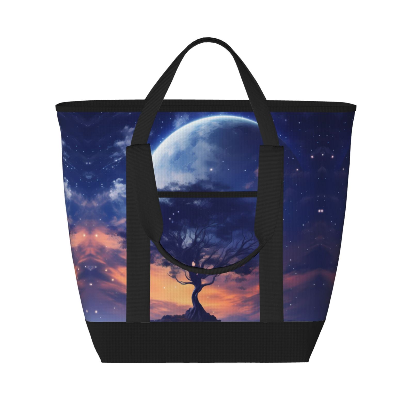 Insulated Cooler Bag - Dreamy Starry Sky Tree Large Freezer Cooler Tote ...