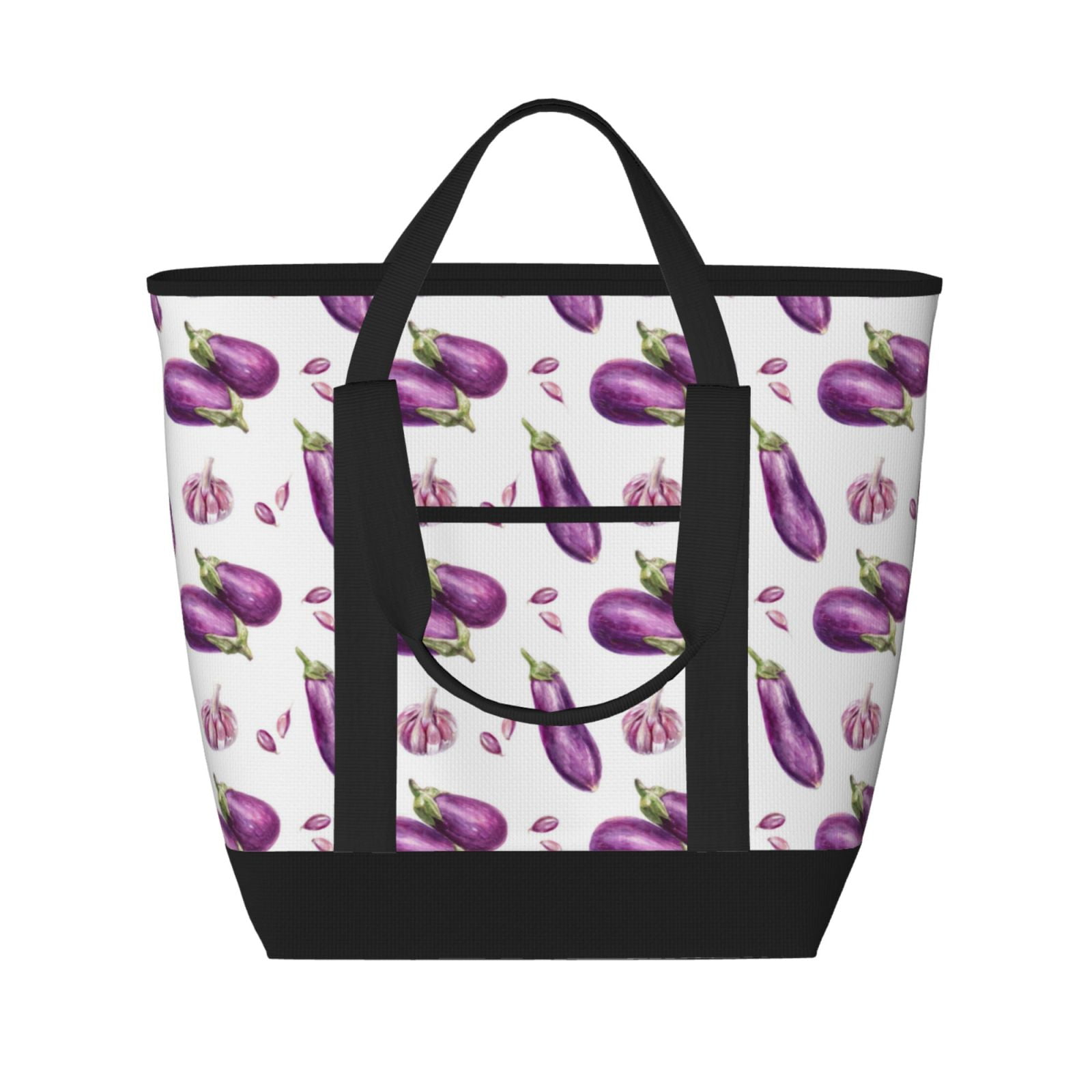 Insulated Cooler Bag - Eggplant garlic Large Freezer Cooler Tote Bags ...
