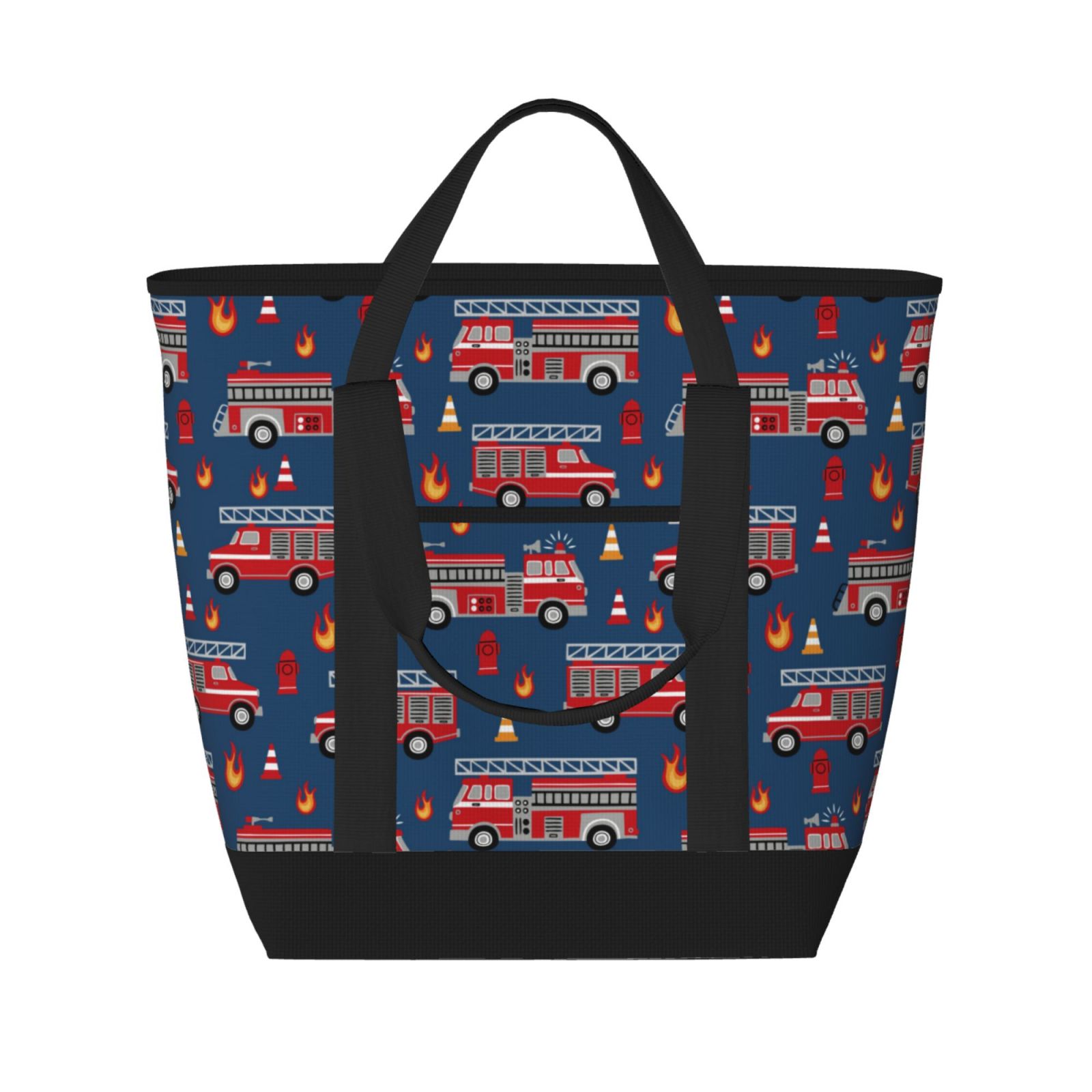 Insulated Cooler Bag - Fire Truck 1 Large Freezer Cooler Tote Bags ...