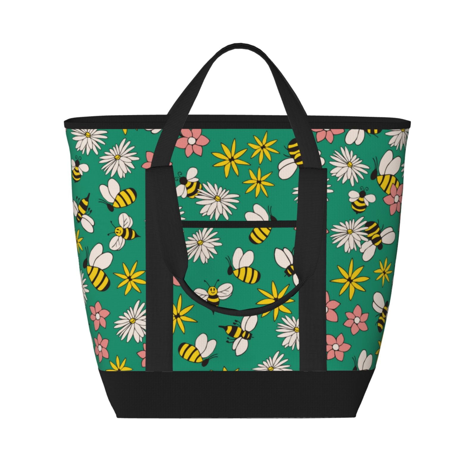 Insulated Cooler Bag, Flying Bees A Large Freezer Cooler Tote Bags Insulated for Food, Cute ...