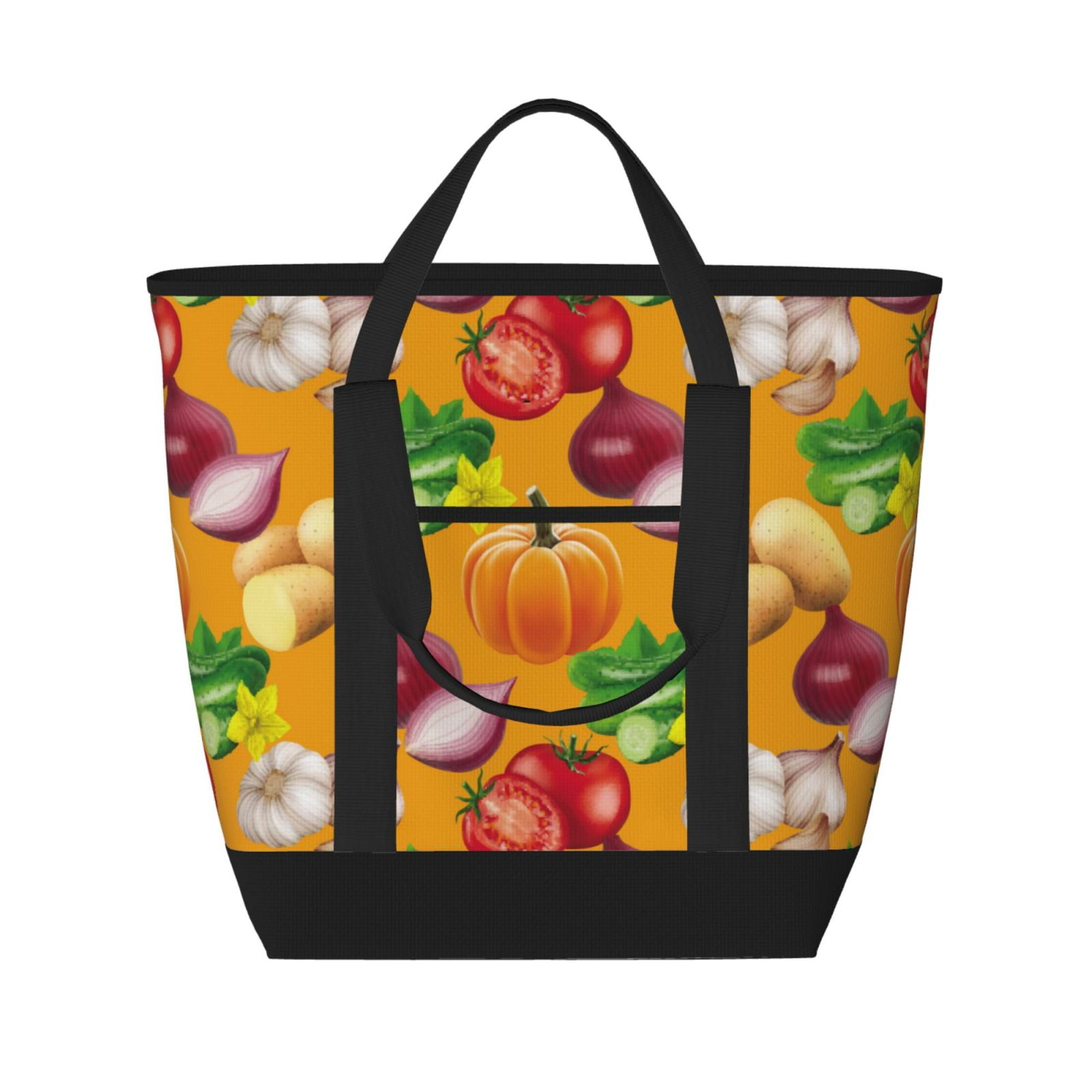 Insulated Cooler Bag - Garlic onion pumpkin potato Large Freezer Cooler ...