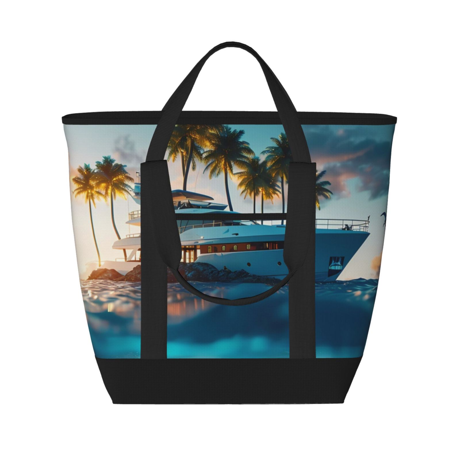 Insulated Cooler Bag - Hawaiian Ship Dolphin Large Freezer Cooler Tote ...