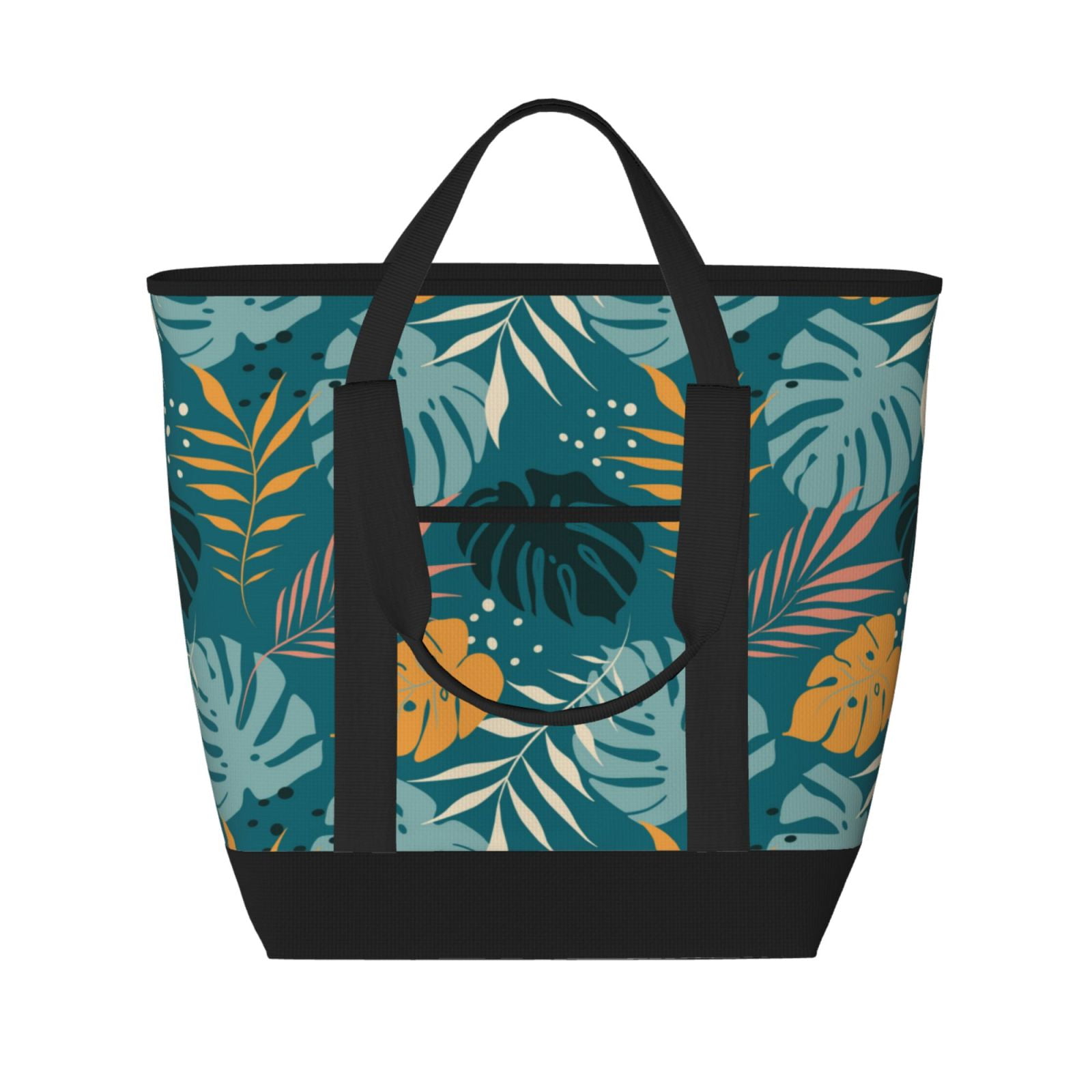 Insulated Cooler Bag Hawaiian Style Cyan Blue Large Cooler Tote Bags ...