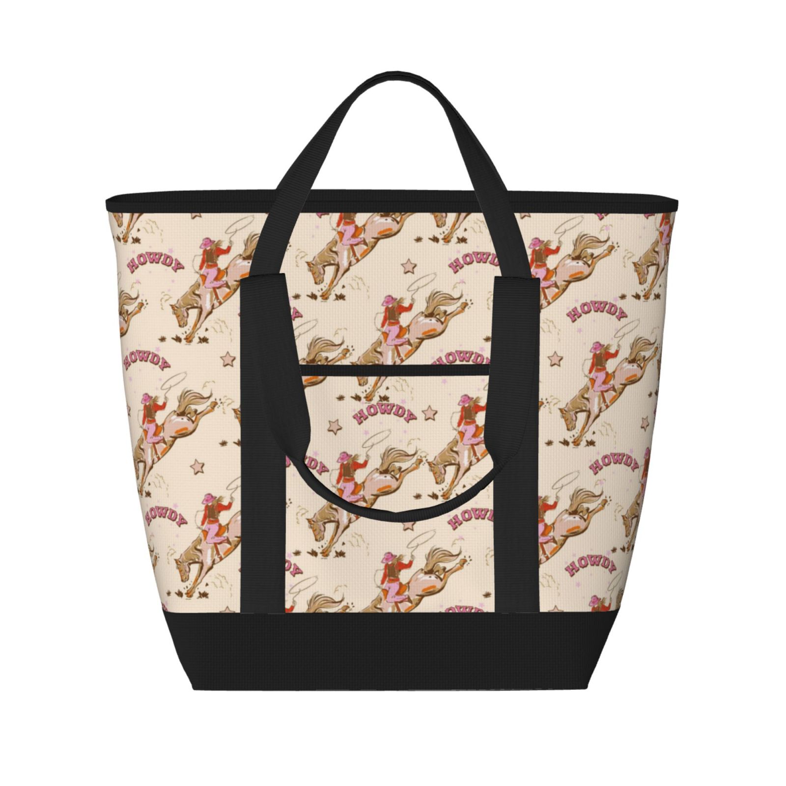 Insulated Cooler Bag - Howdy Cowgirl Large Freezer Cooler Tote Bags ...