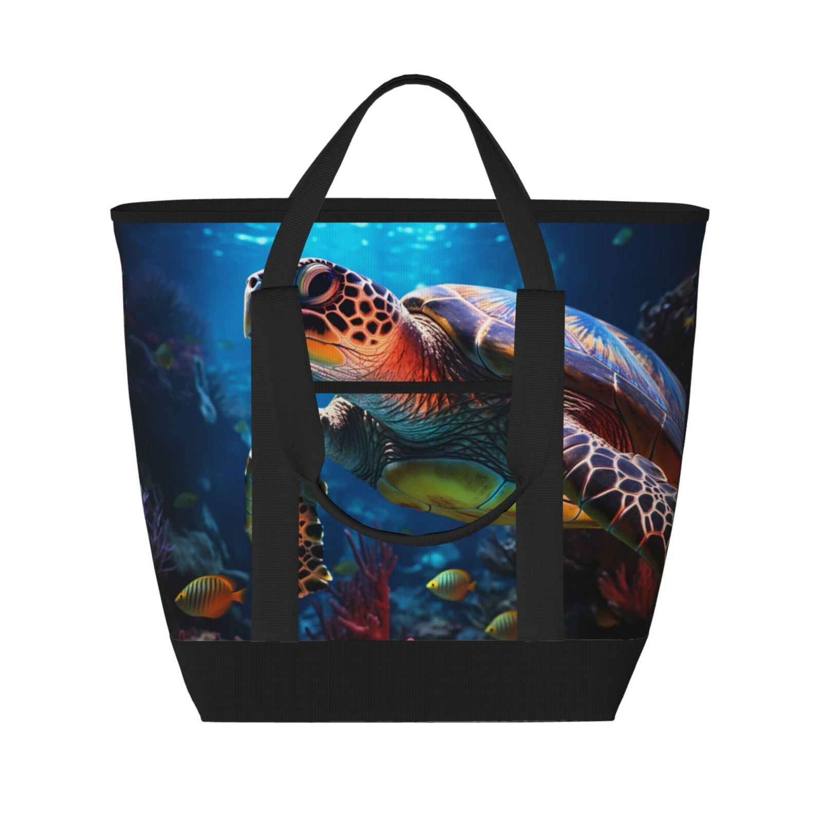 Insulated Cooler Bag - Ice Blue Ocean Sea Turtle Large Freezer Cooler ...