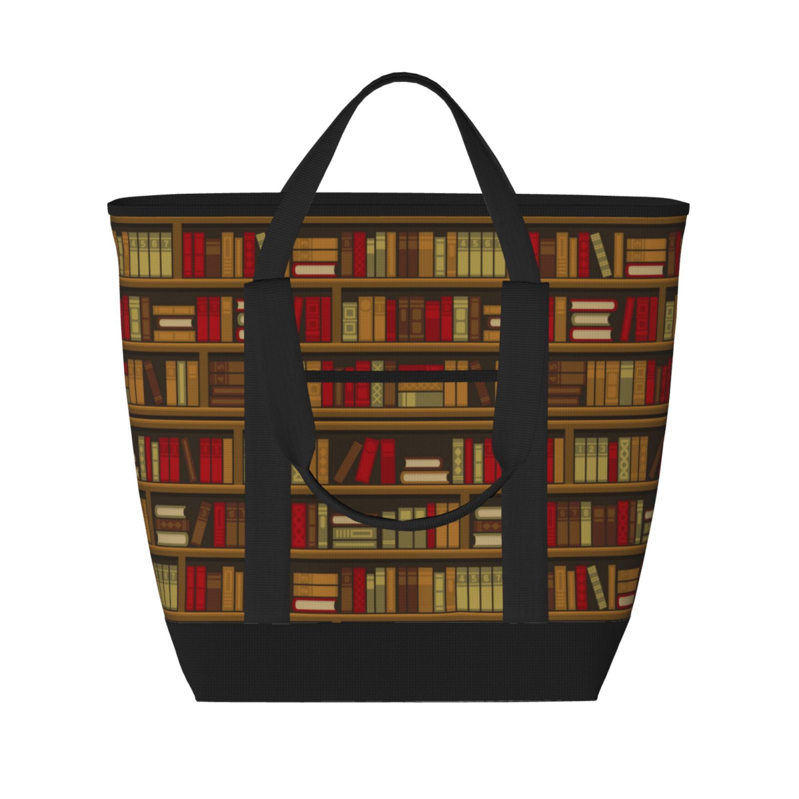 Insulated Cooler Bag - Library Book Shelf vintage Large Freezer Cooler ...