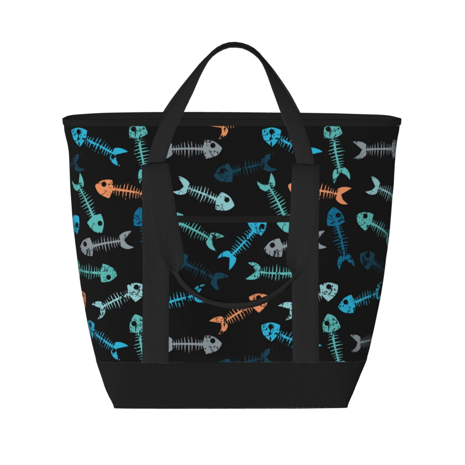 Insulated Cooler Bag - Little Fish Skeleton Large Freezer Cooler Tote ...