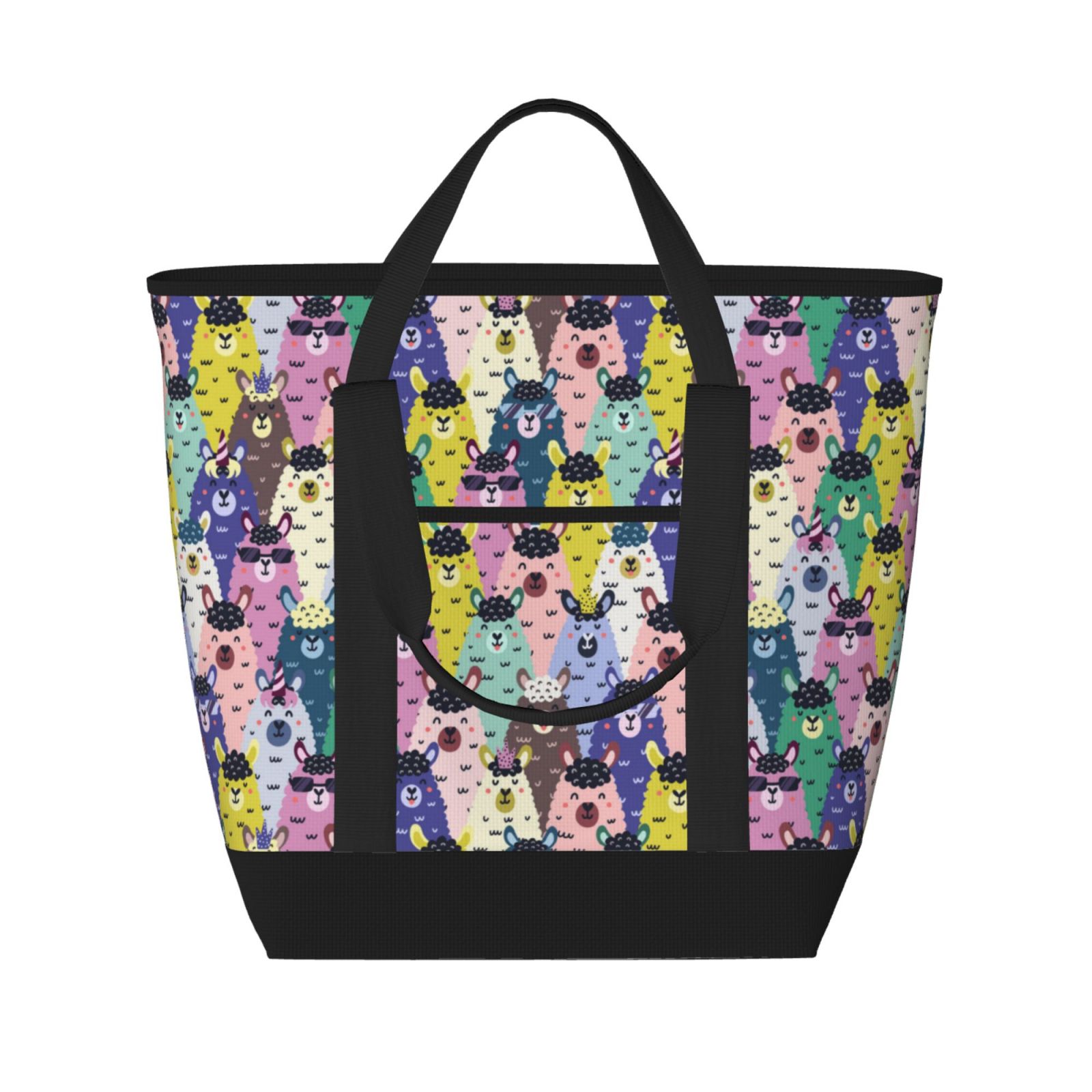 Insulated Cooler Bag - Llamas Colorful Large Freezer Cooler Tote Bags ...