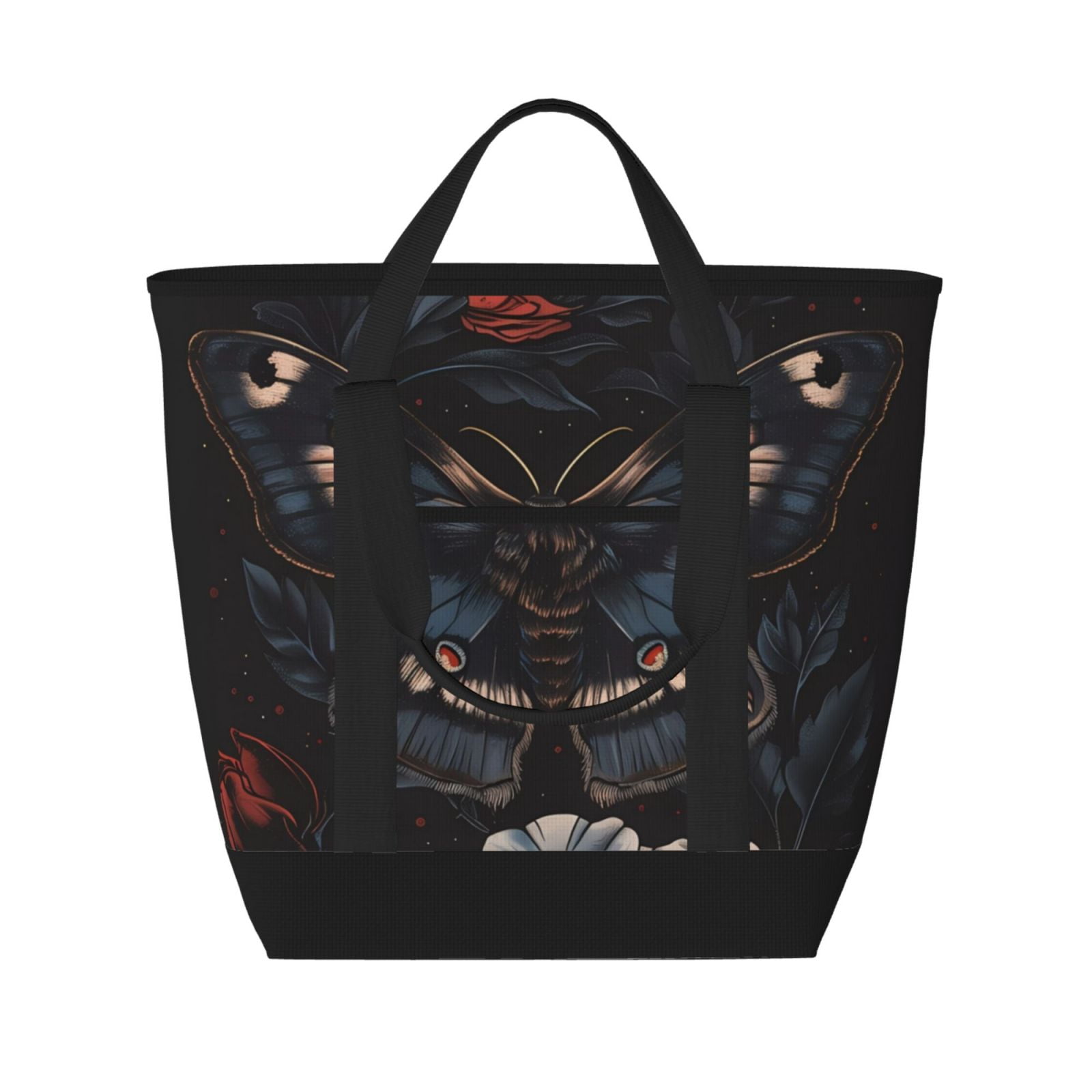 Insulated Cooler Bag, Midnight Butterfly Floral Dream Large Freezer ...