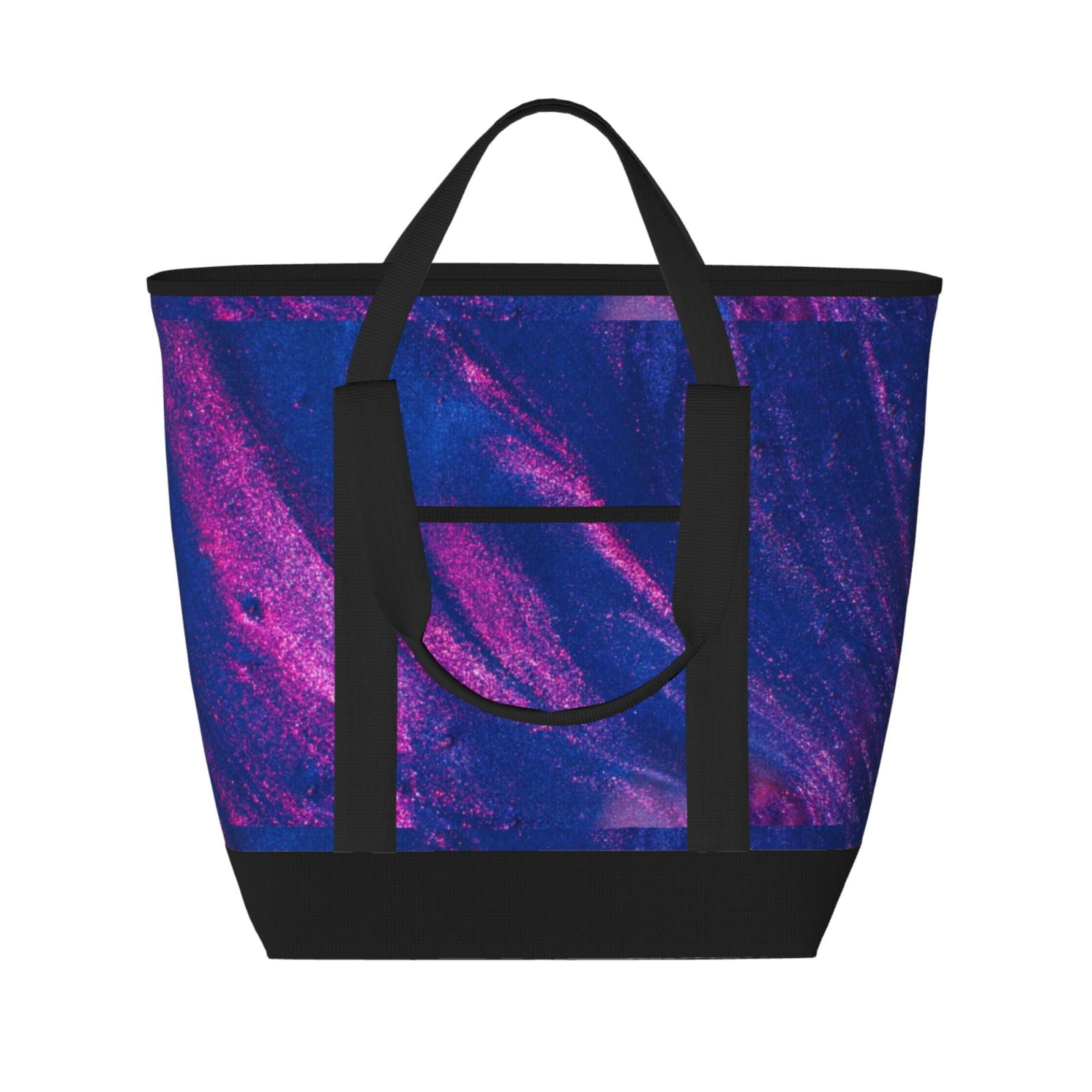Insulated Cooler Bag Neon Gradient Blue Large Cooler Tote Bags ...