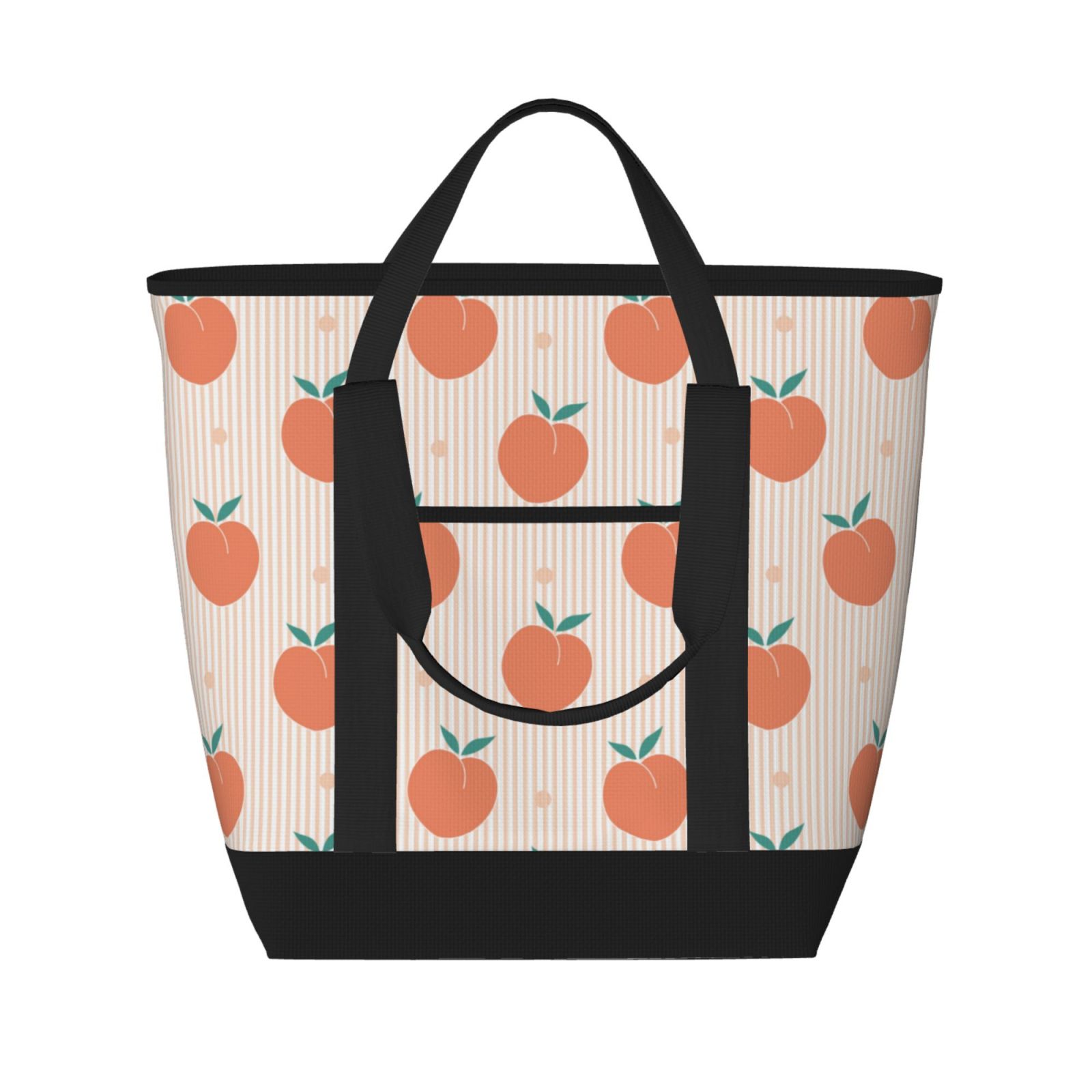Insulated Cooler Bag - Orange Peach Large Freezer Cooler Tote Bags ...
