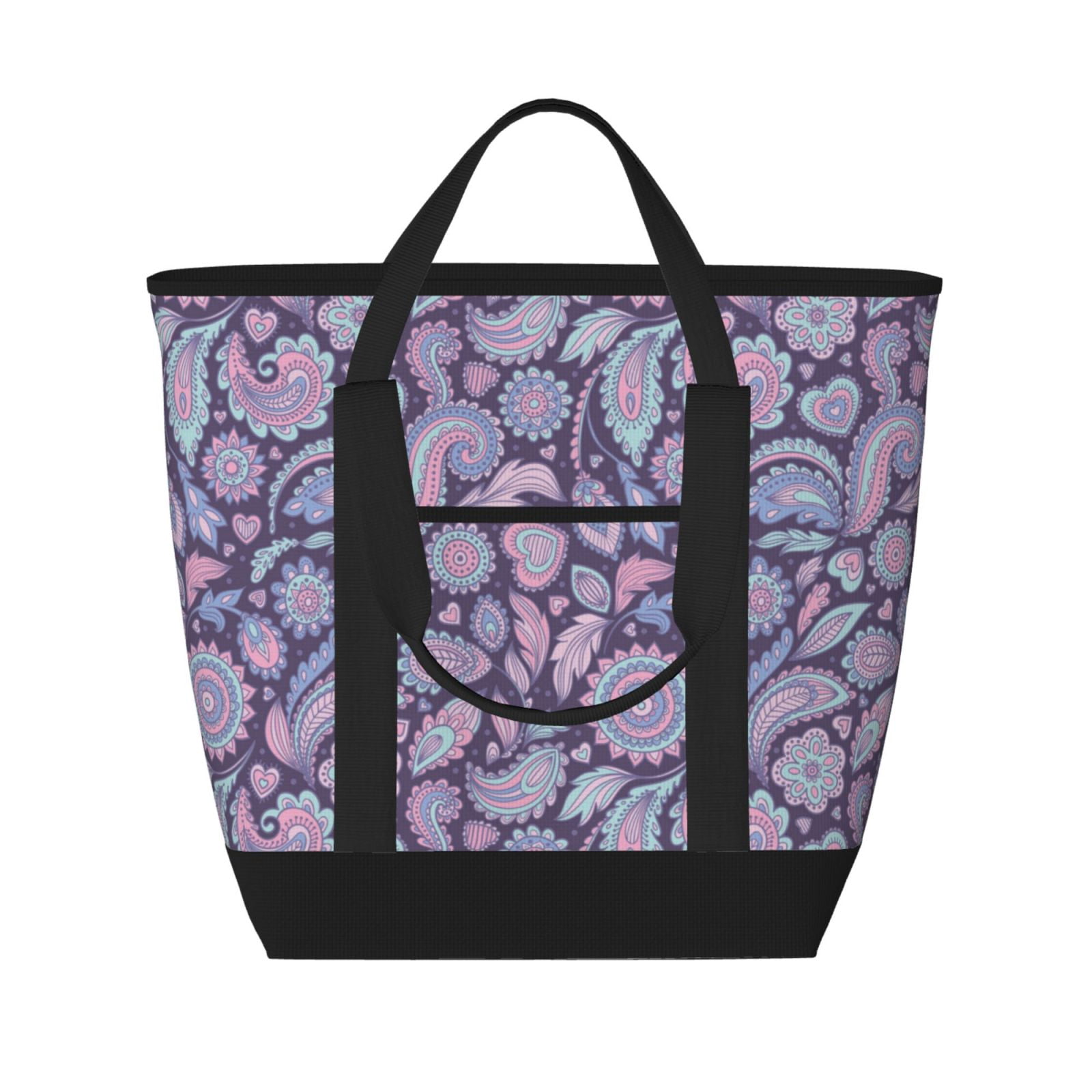 Insulated Cooler Bag - Paisley Print No.J91 Large Freezer Cooler Tote ...