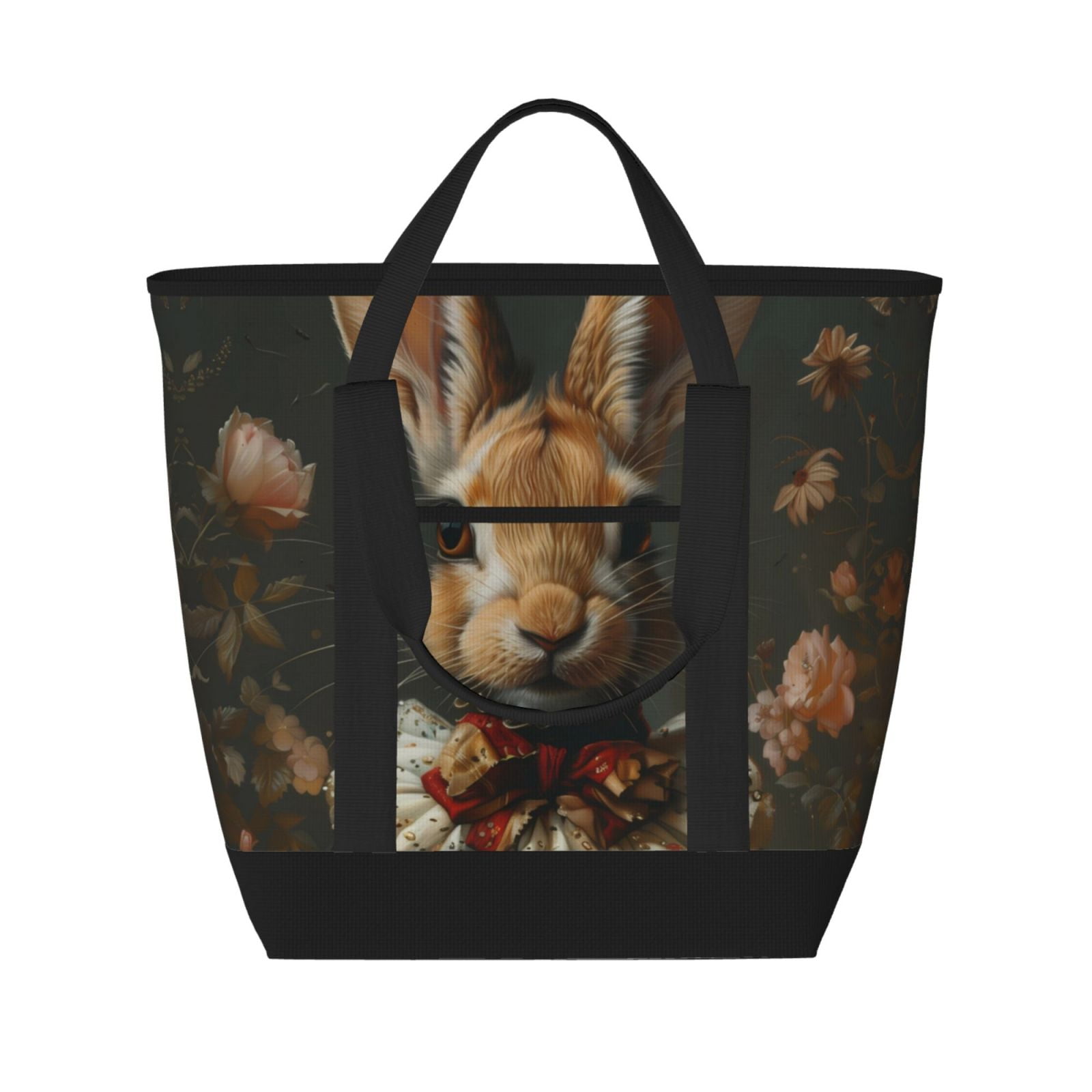 Insulated Cooler Bag - Palatial Style Flower Rabbit Large Freezer ...