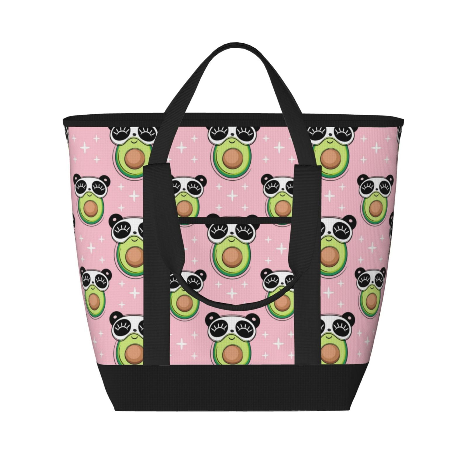 Insulated Cooler Bag Panda Avocado Large Cooler Tote Bags, Insulated ...