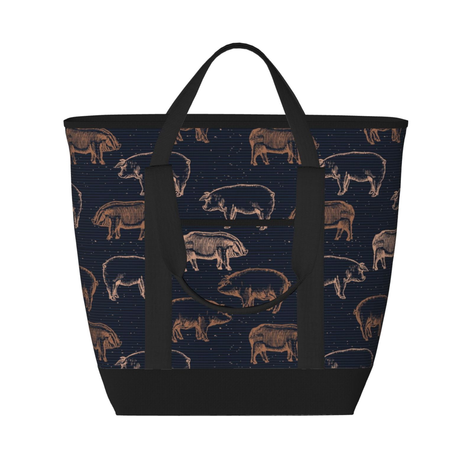 Insulated Cooler Bag - Pig Farm Large Freezer Cooler Tote Bags ...