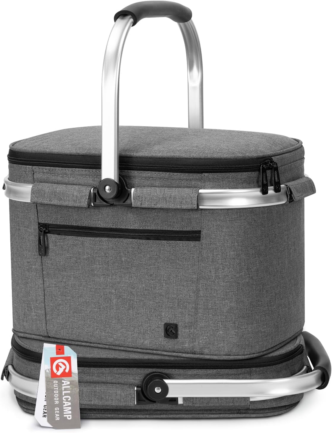 Insulated Cooler Bag Portable Collapsible Picnic Basket Cooler Bag ...