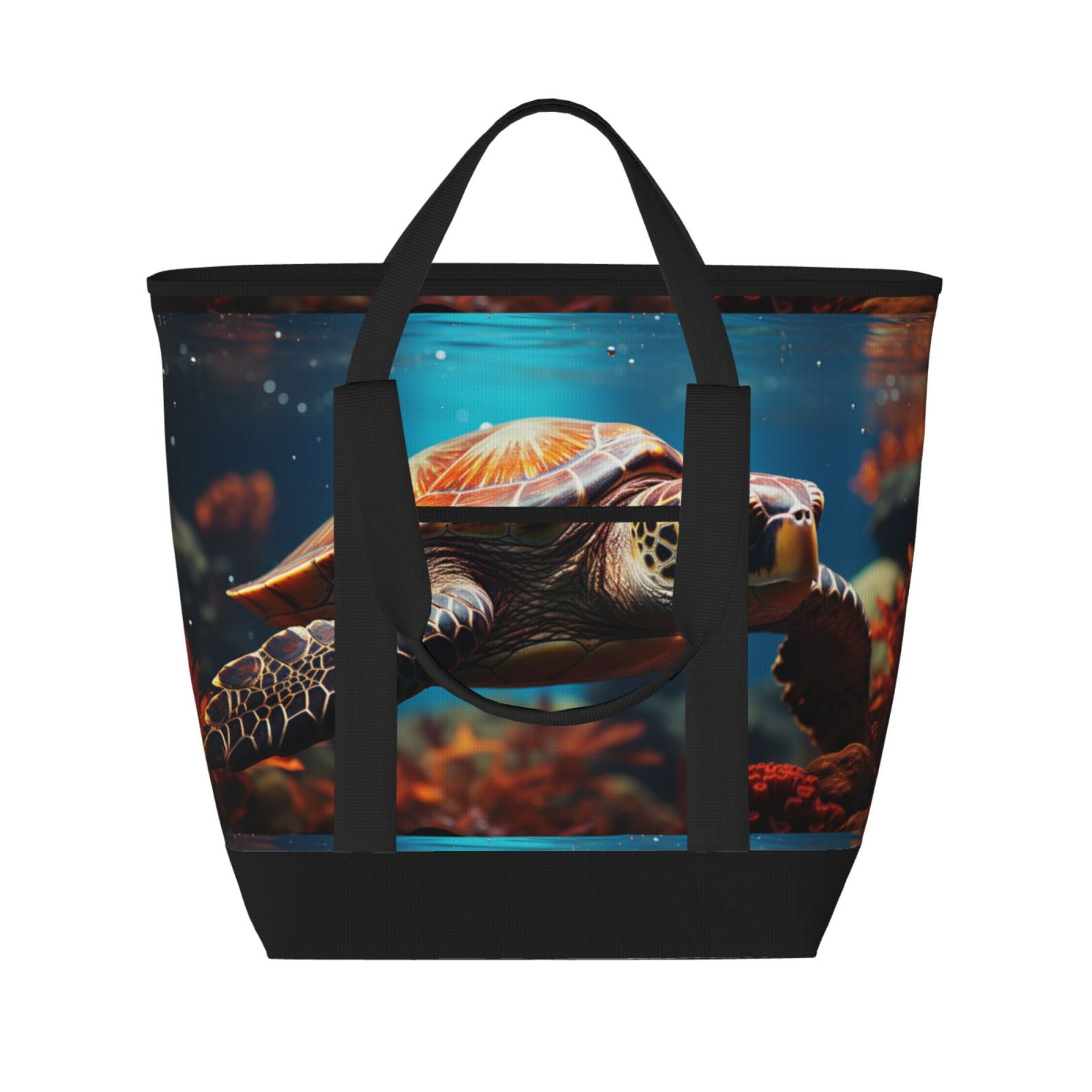 Insulated Cooler Bag - Realistic Turtle Large Freezer Cooler Tote Bags ...