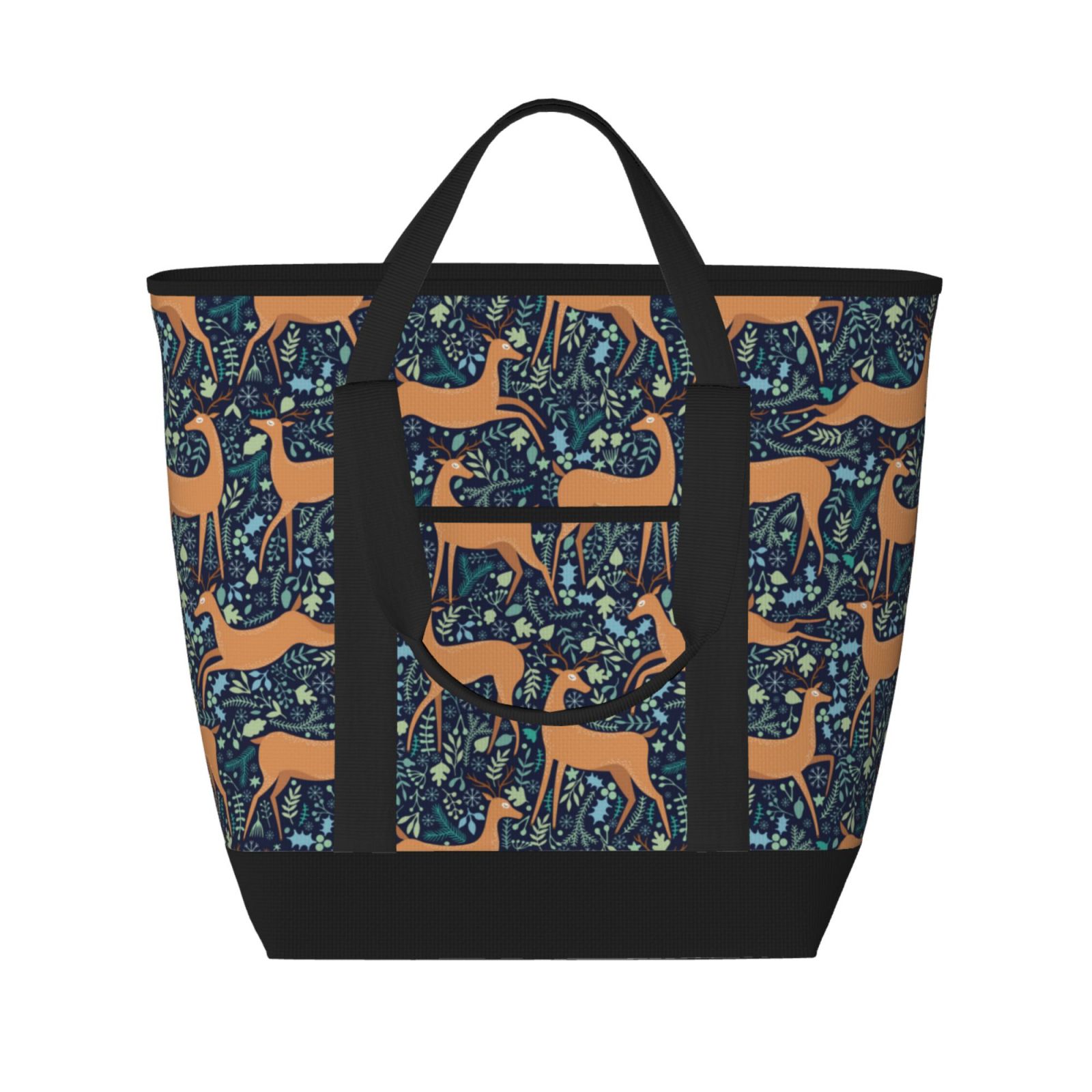 Insulated Cooler Bag - Reindeer Large Freezer Cooler Tote Bags ...