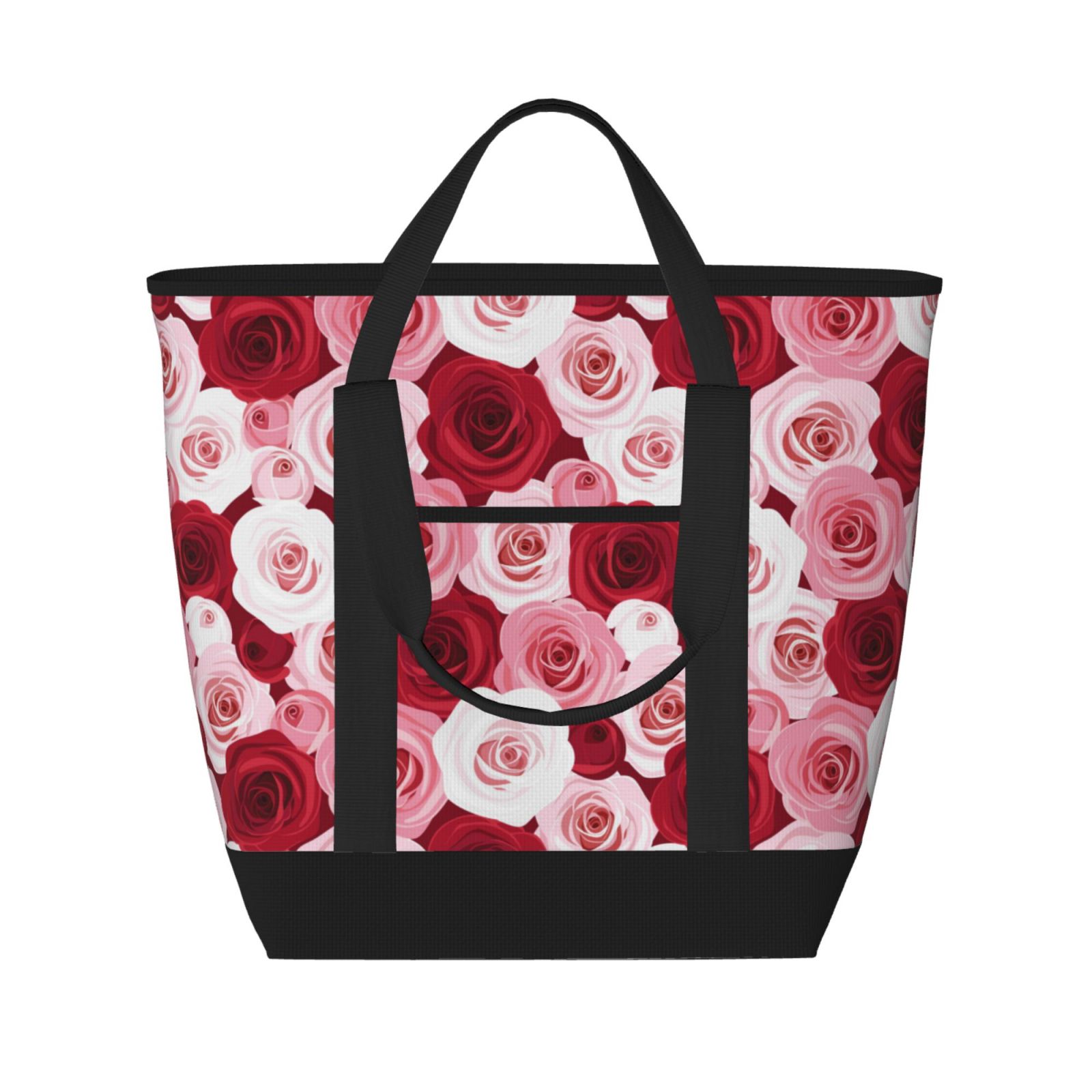 Insulated Cooler Bag - Rose Large Freezer Cooler Tote Bags Insulated ...